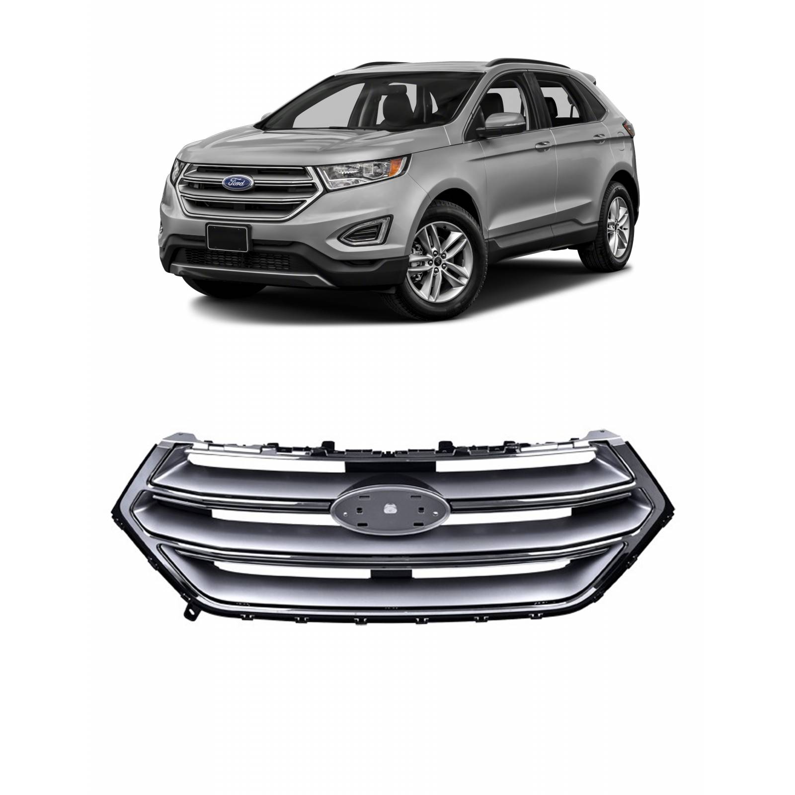 Parrilla Ford Edge 2015 2016 Con Moldura Cromo
