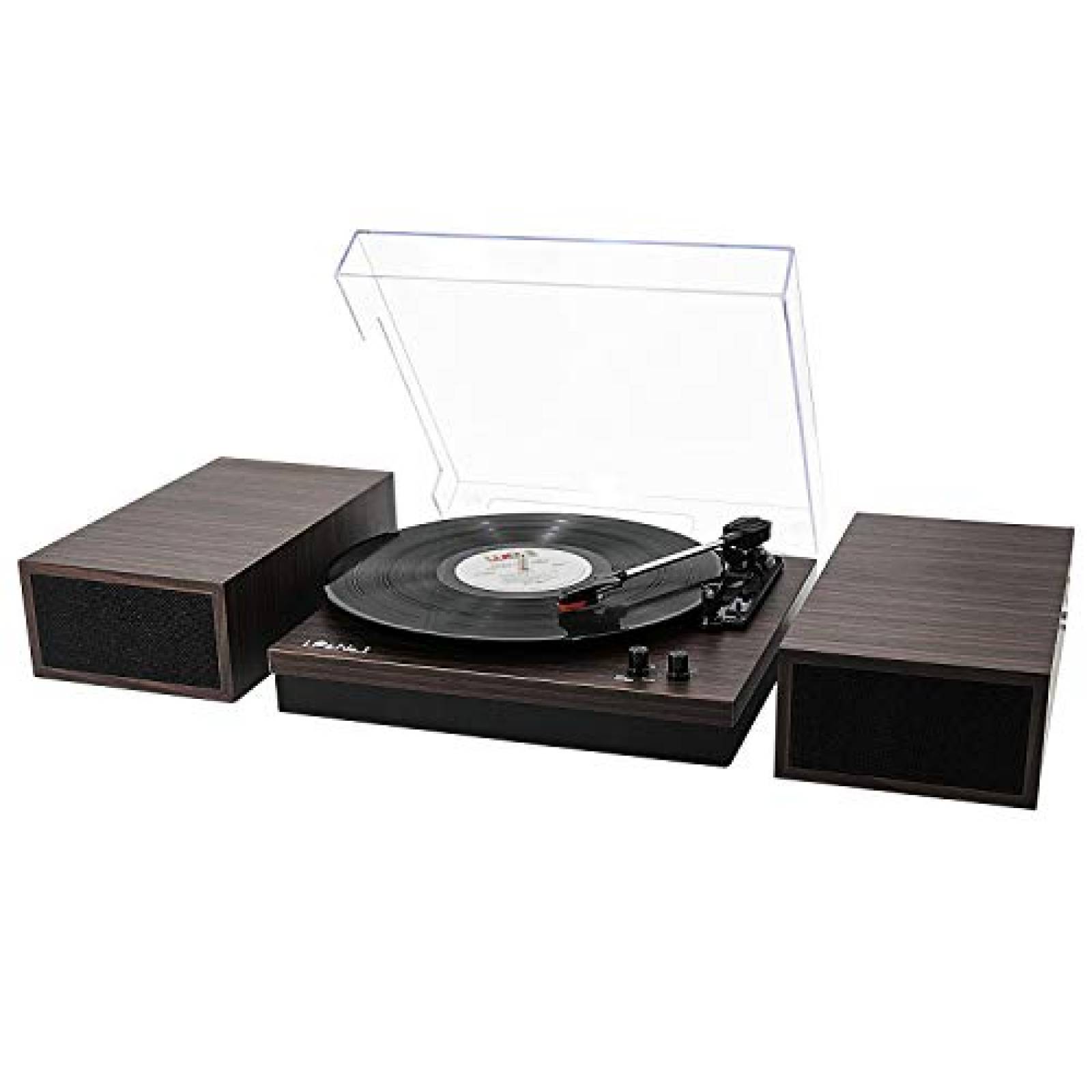 Tocadiscos LP&No.1 antiguo de vynil -café oscuro