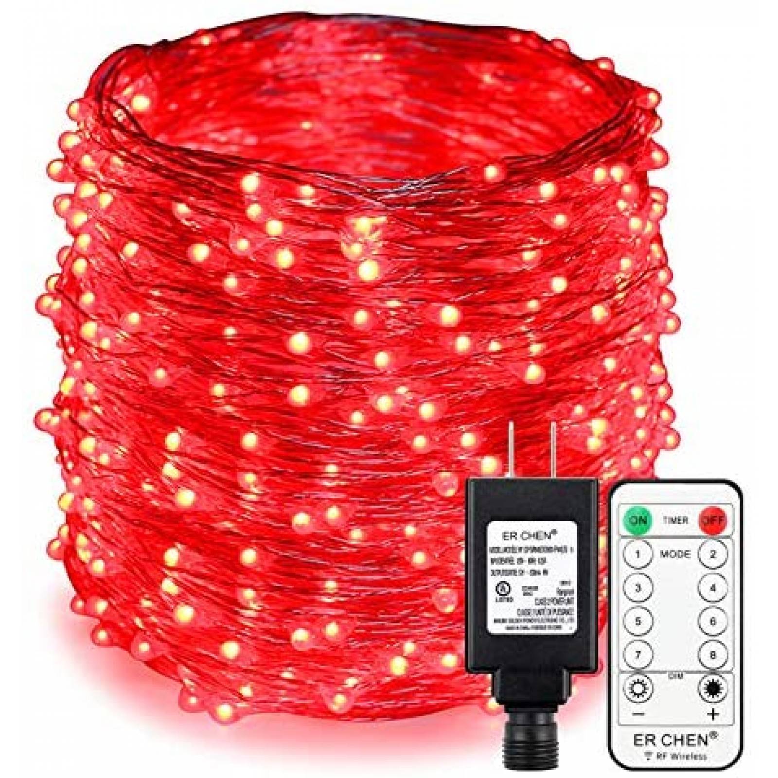 Tira de Luces LED ER CHEN 165ft 12V Control Remoto - Rojo