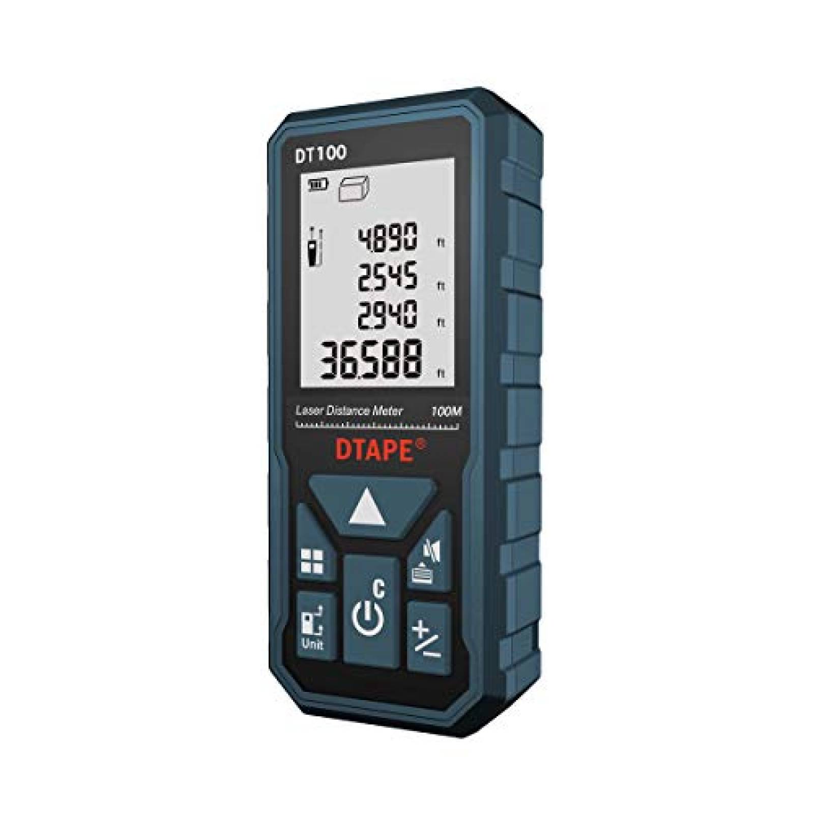 Medidor de Distancia DTAPE DT100 Alta Precisión Hasta 328ft