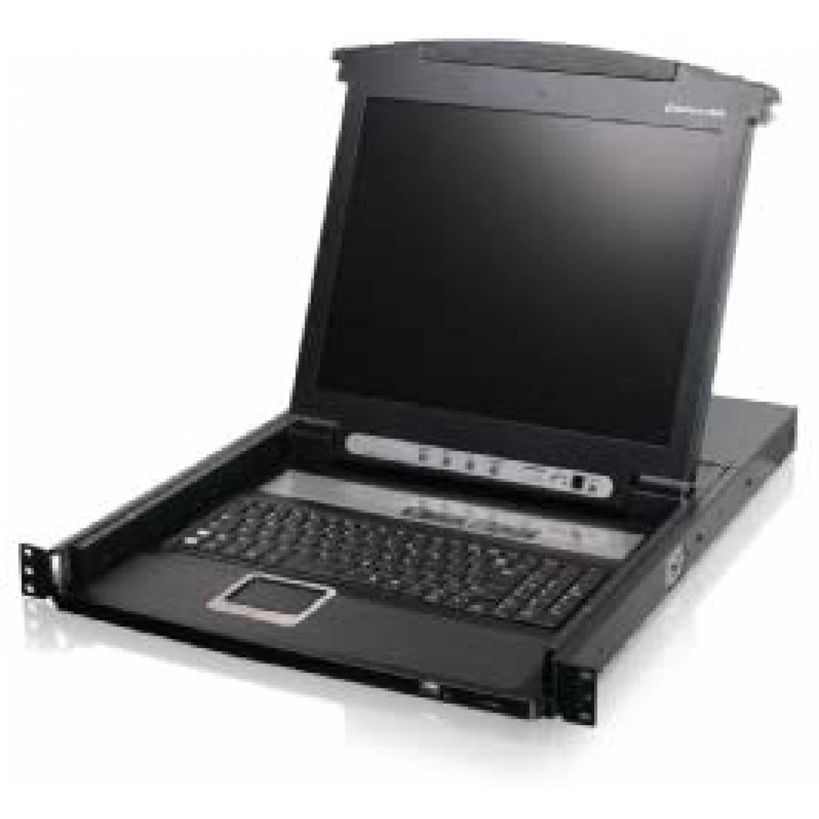 Monitor KVM IOGEAR de 16 Puertos Integrada LCD 17'' -Negro