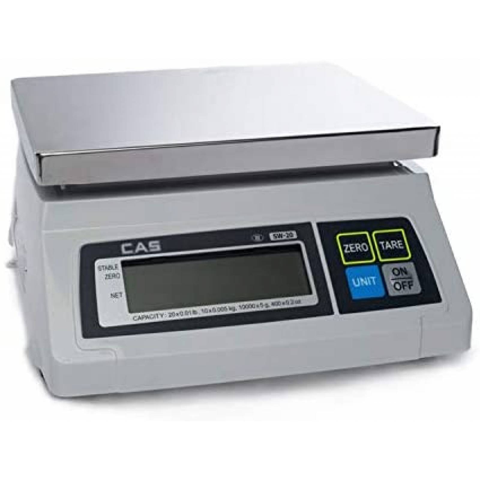 Bascula CAS SW-10 10 x 0.005 lbs 1'' LCD Tactil -Gris