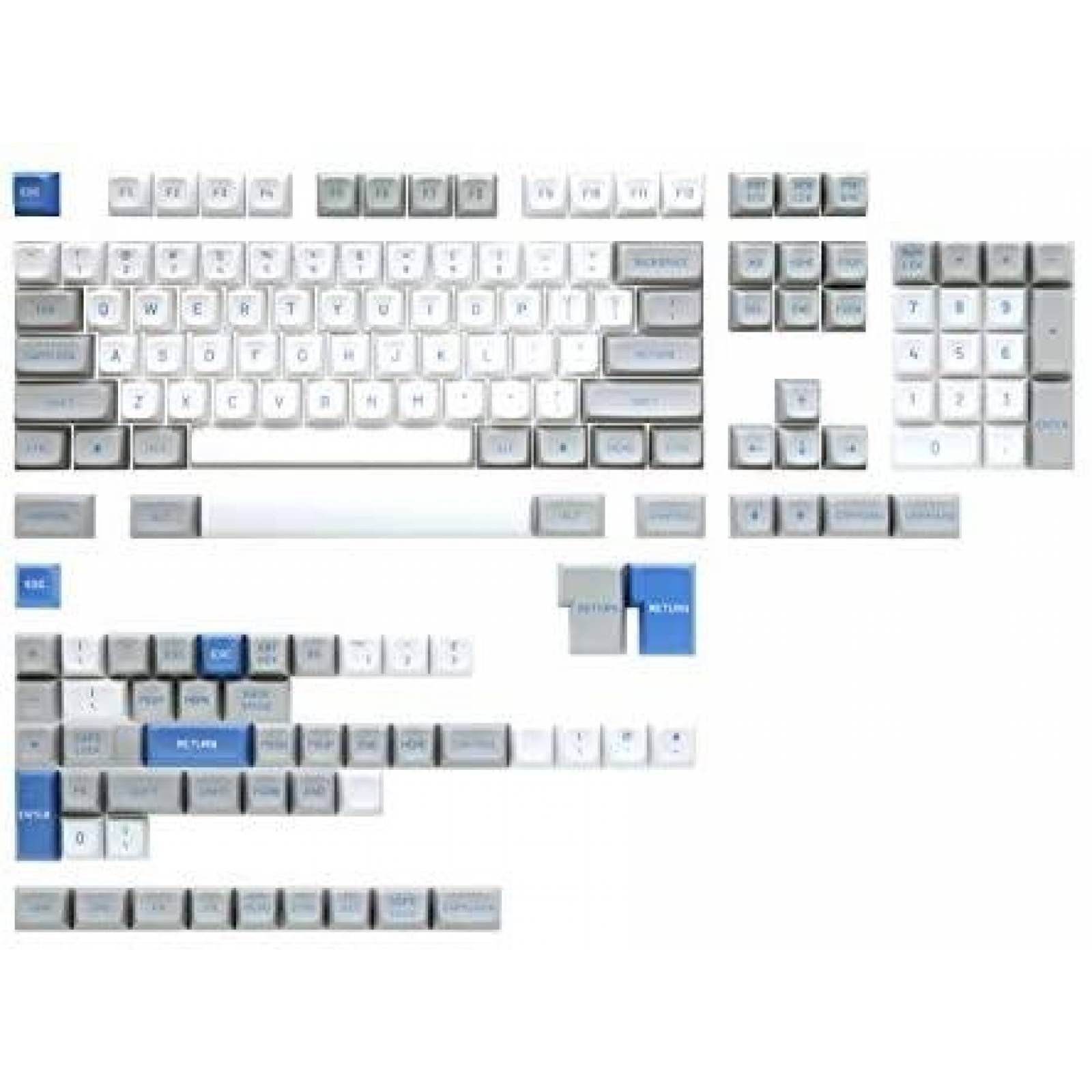 Kit de Teclas DROP Camillo Mech Perfil MT3 de ABS -Gris
