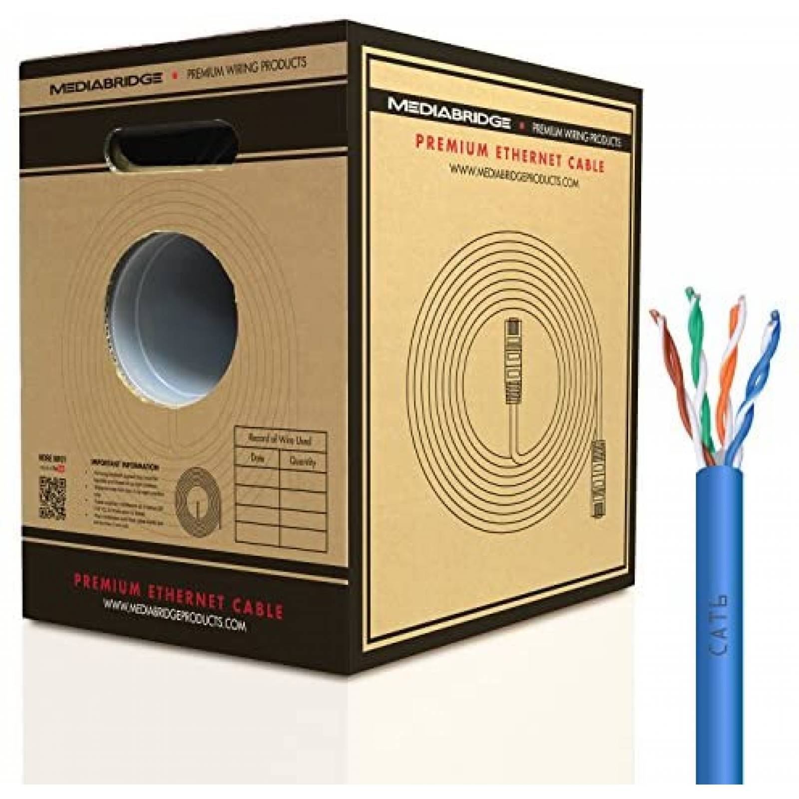 Cable de cobre Mediabridge Cat6 Ethernet 10 Gbps -Azul