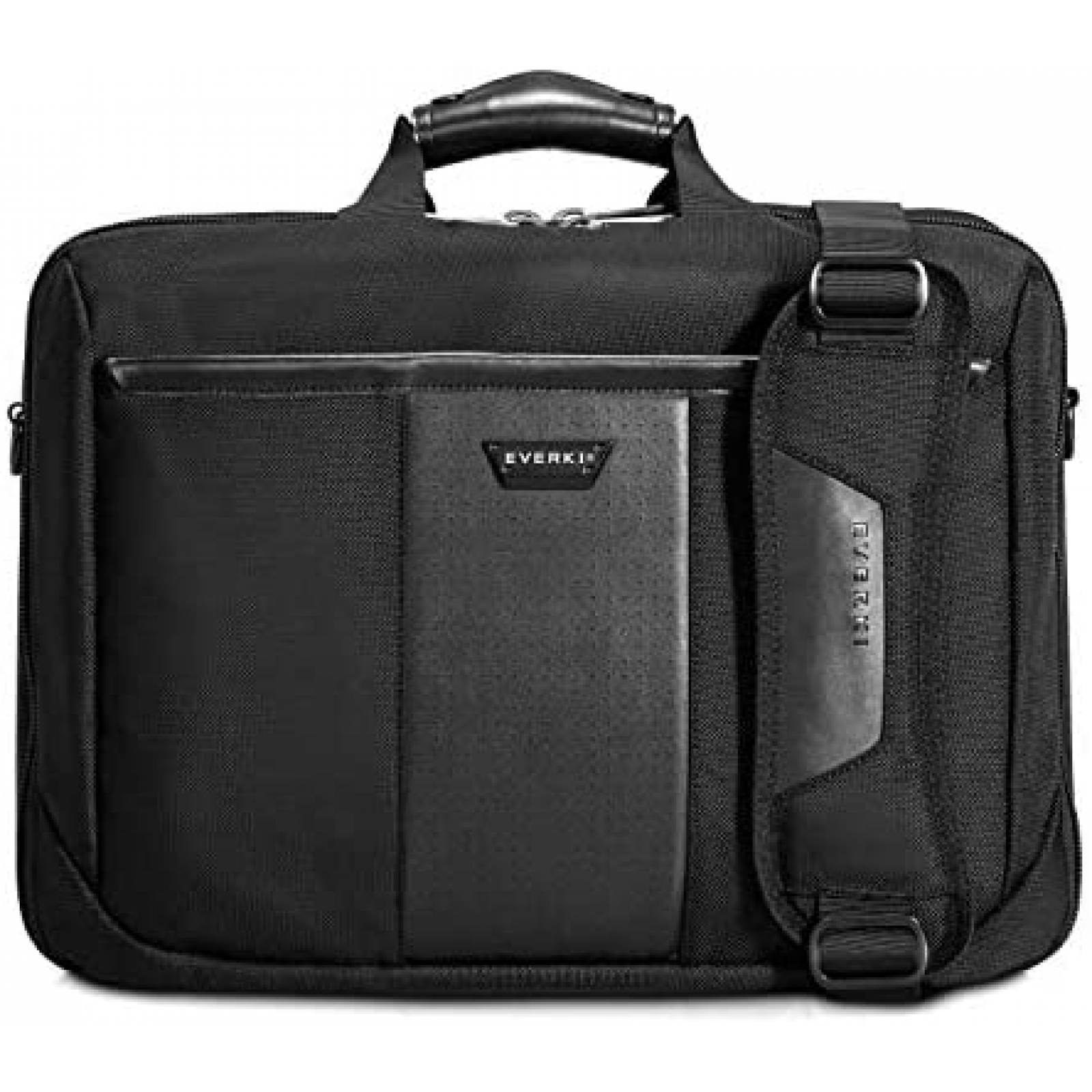 Maletín EVERKI Versa Para Laptop 17.5'' Nylon Y Cuero -Negro