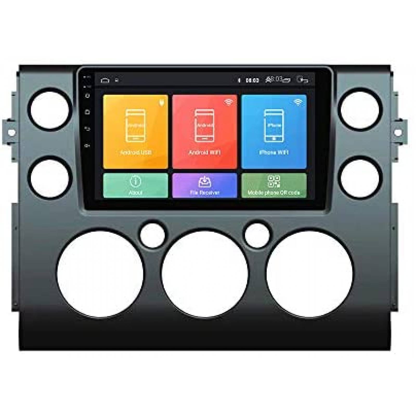 Estereo carro KUNFINE Android 10 Radio 2.5D GPS -Negro