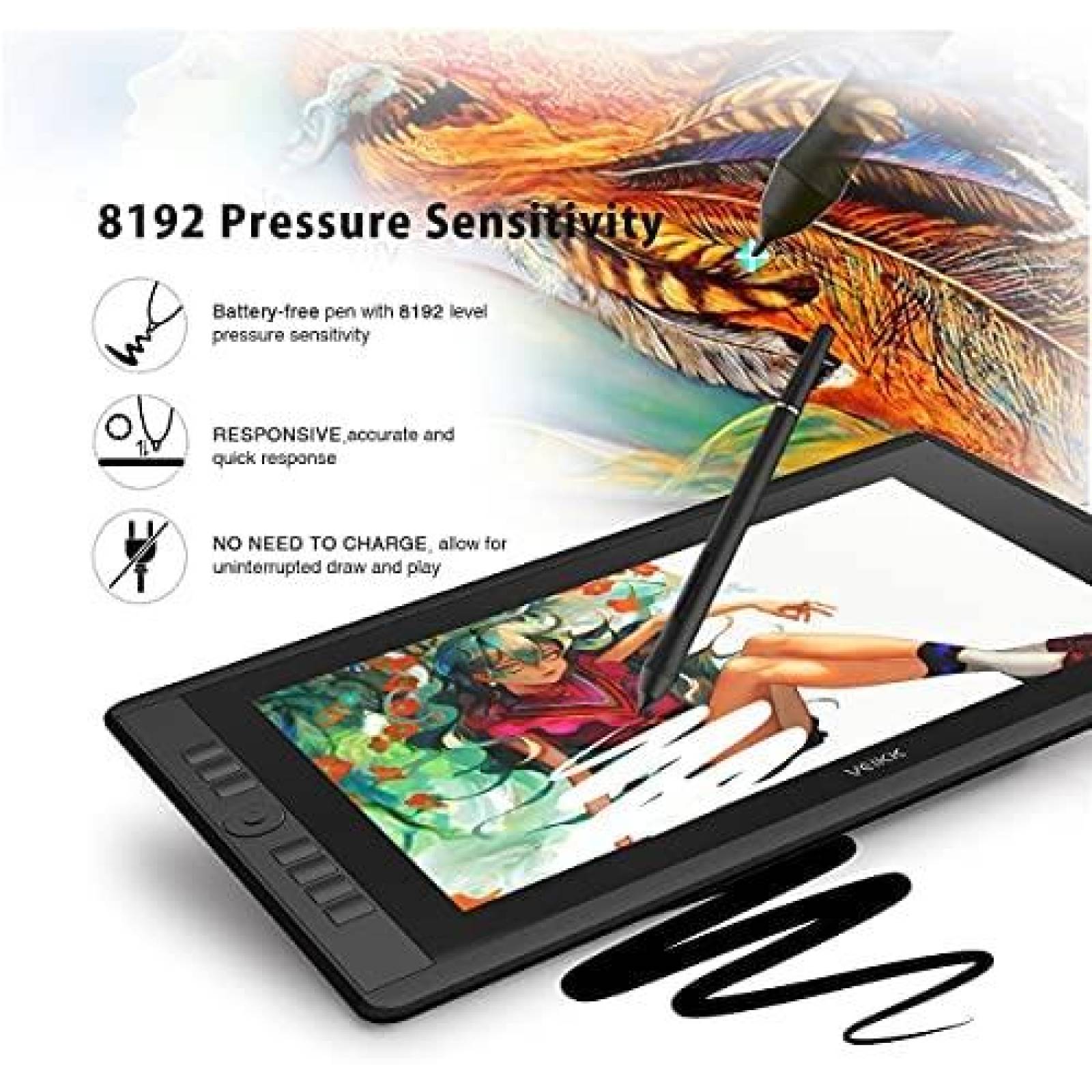 Tablet de Dibujo VEIKK VK1560 15.6" IPS HD HDMI 1920x1080