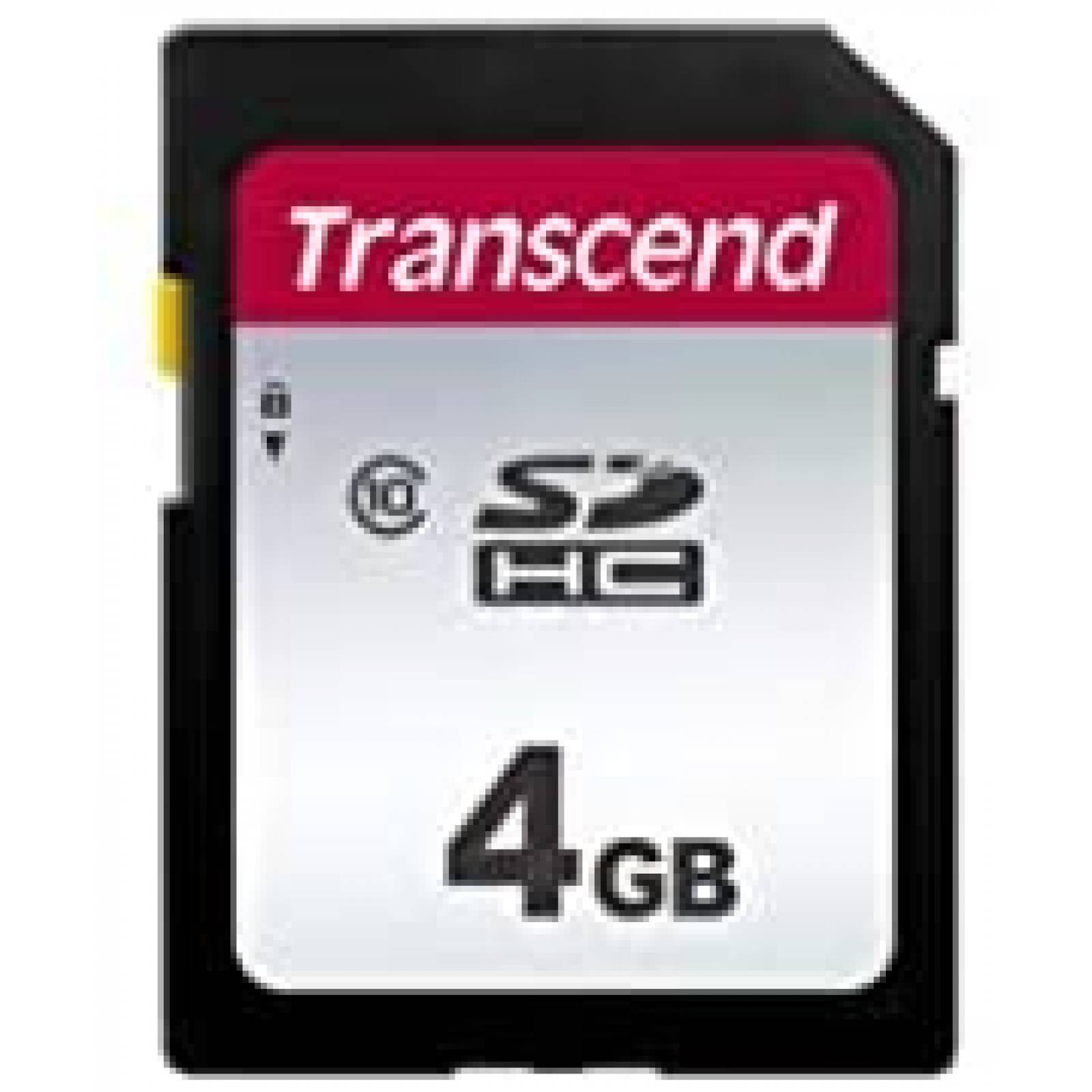 Tarjeta de memoria Transcend TS4GSDC300S SDHC de 4GB -Negro