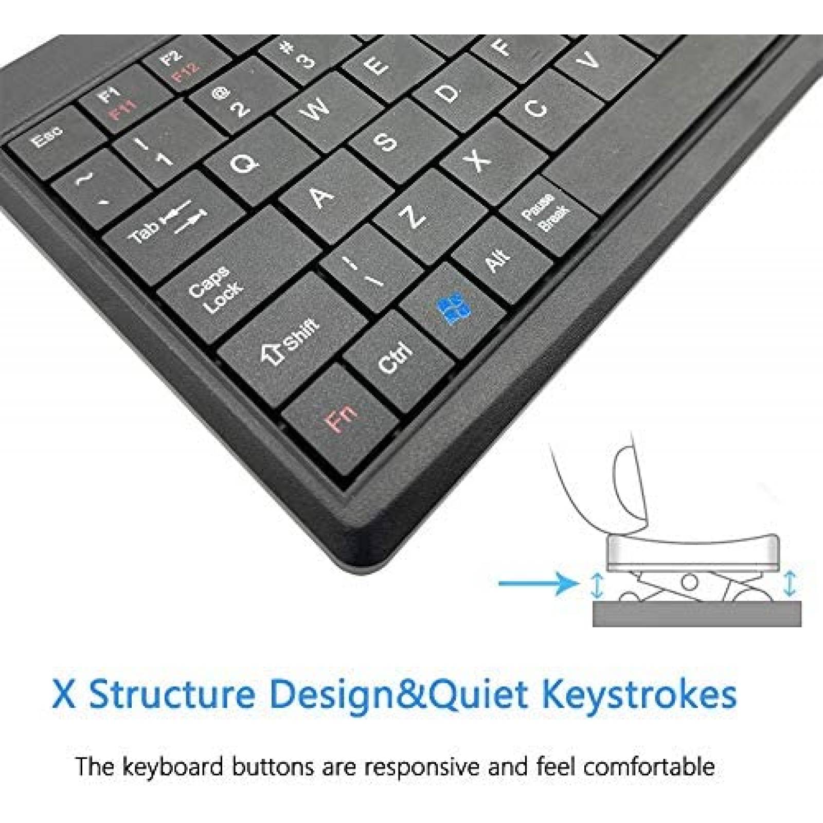 Mini Teclado Gamer CUQI USB Android TV Windows PC -Negro