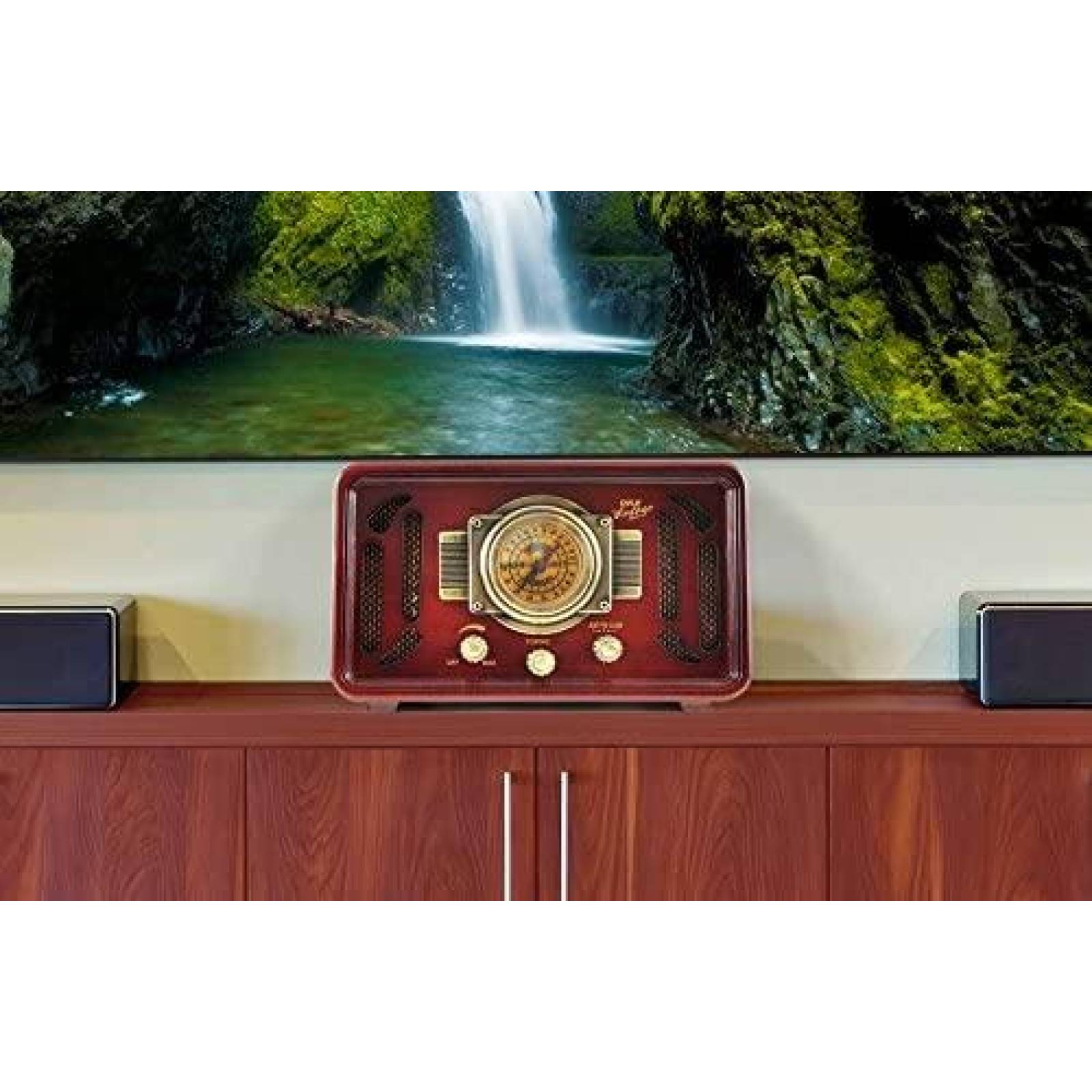Radio Pyle PUNP34BT Bluetooth Inalambrico Retro -Rojo