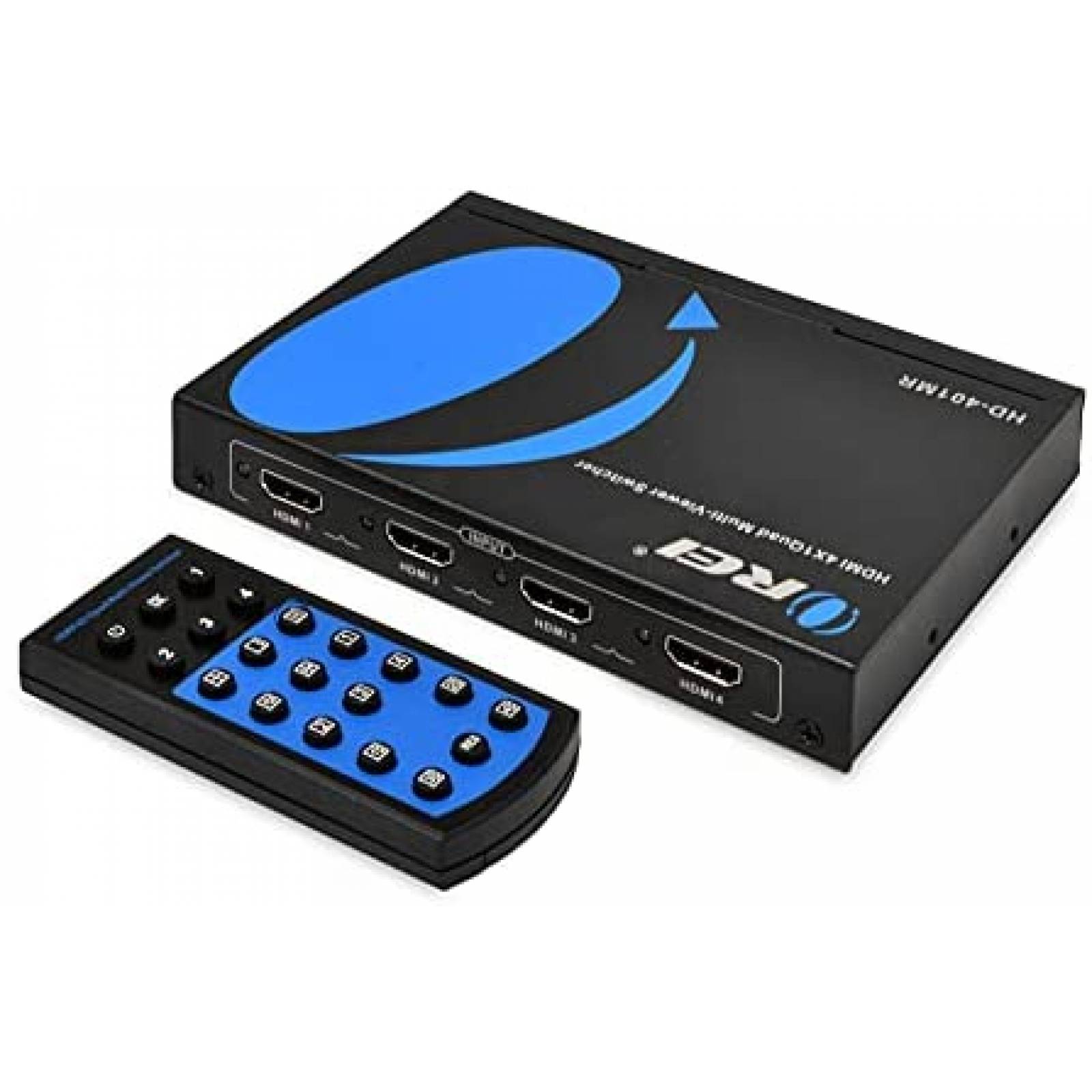 Switch Orei Visor Multiple HDMI 4x1 1080p 4 Puertos -Negro