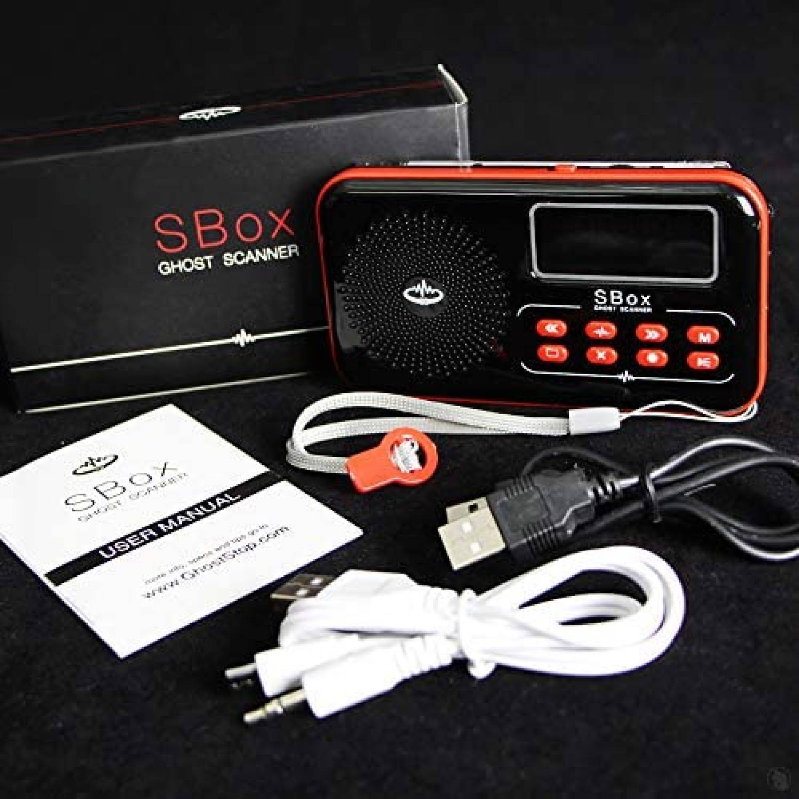 Radio SBox Ghost Box AM / FM Grabadora Recargable -Negro