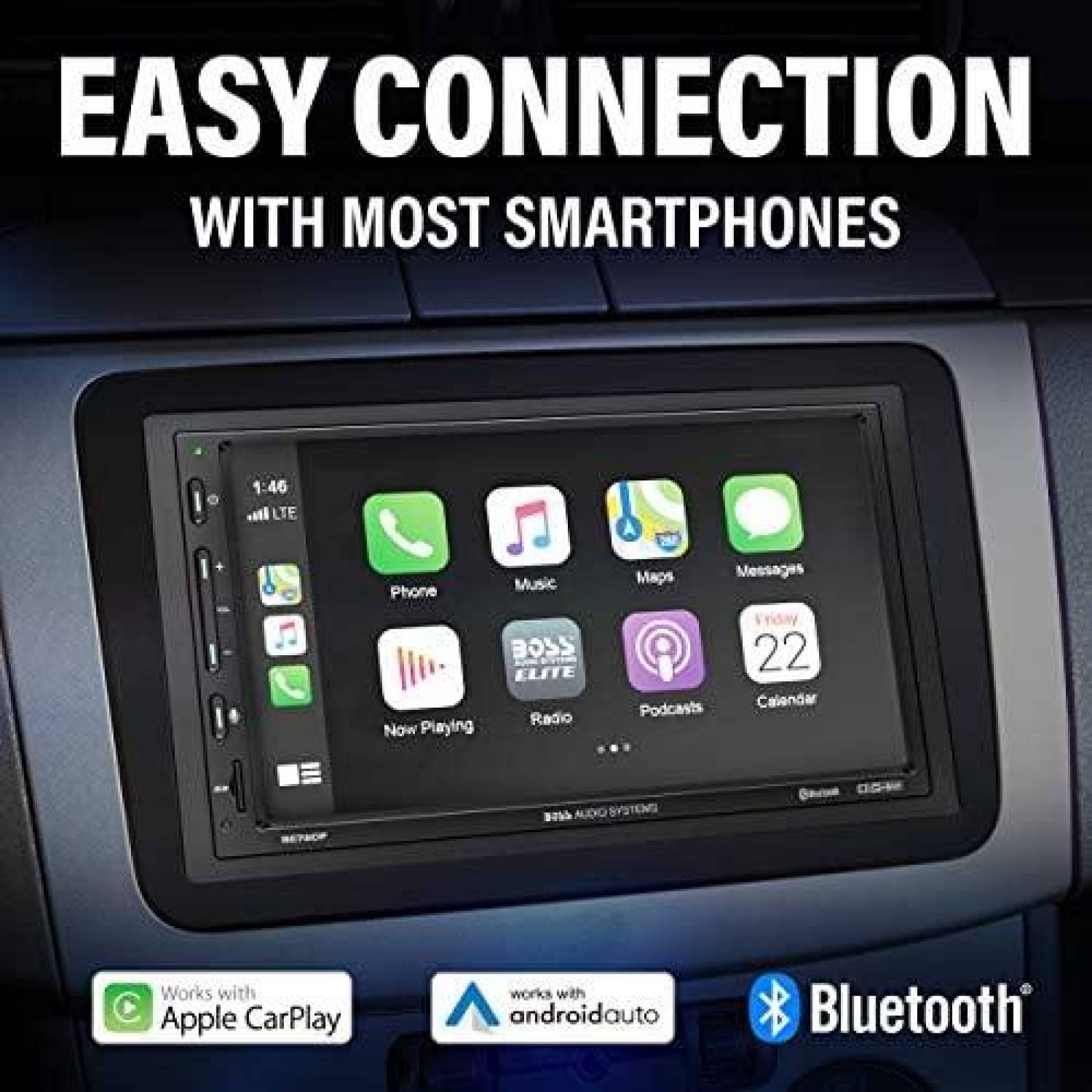 Estereo para Auto BOSS Tactil 7'' LCD GPS Bluetooth -Negro
