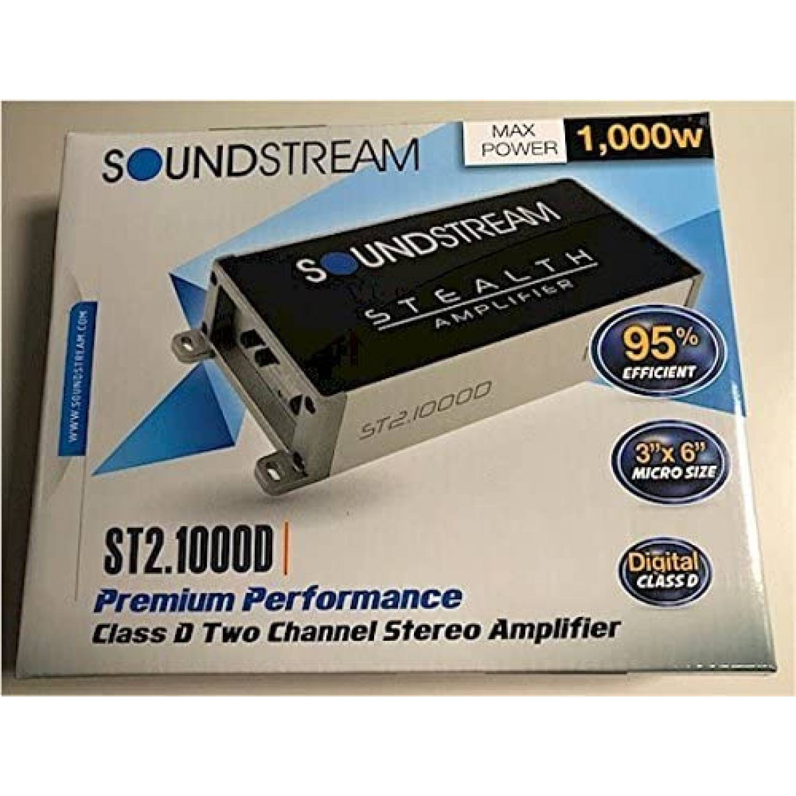 Amplificador Soundstream ST2.1000D 2 canales 1000W Clase D