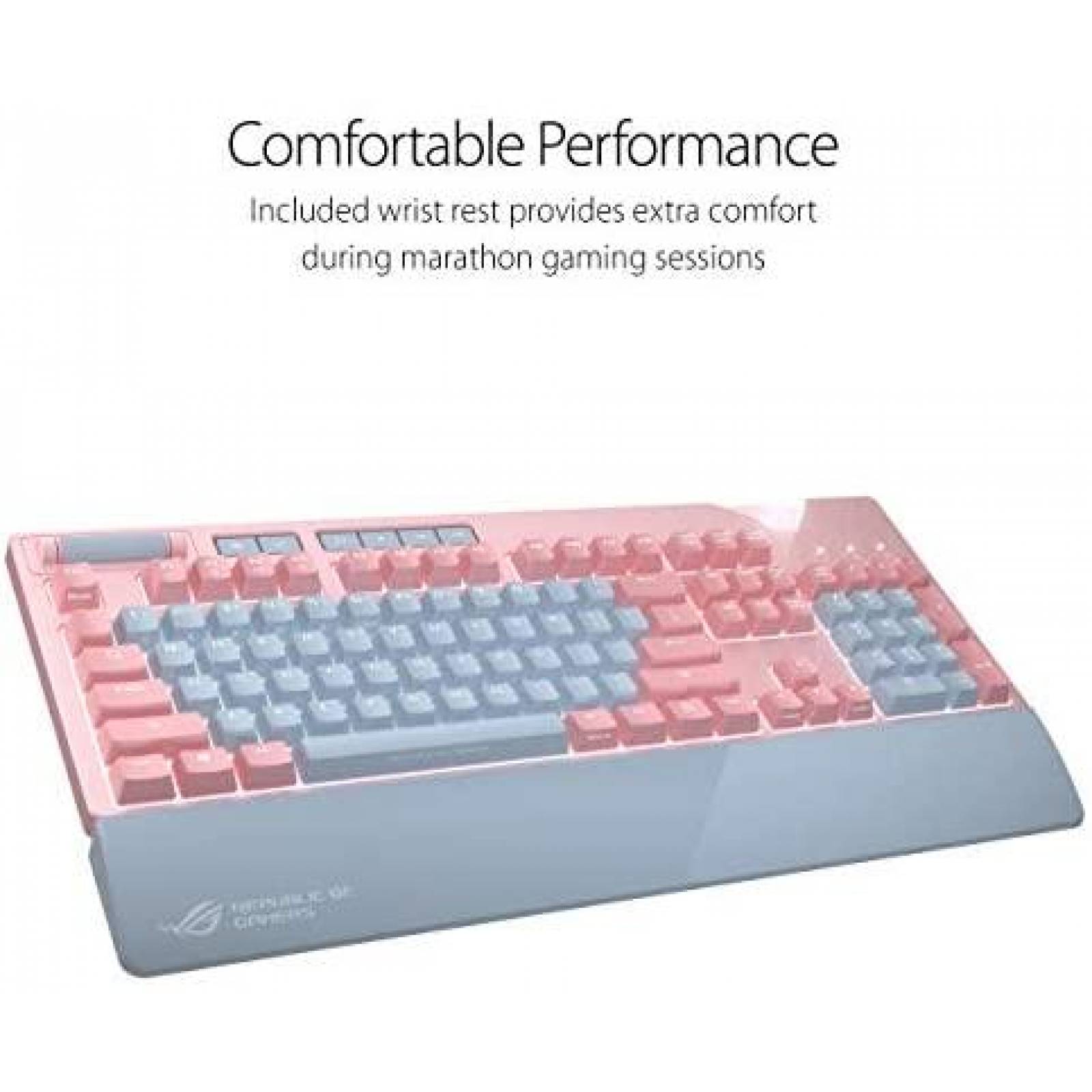 Teclado Gamer Asus ROG Strix Flare Iluminacion RGB -Rosa