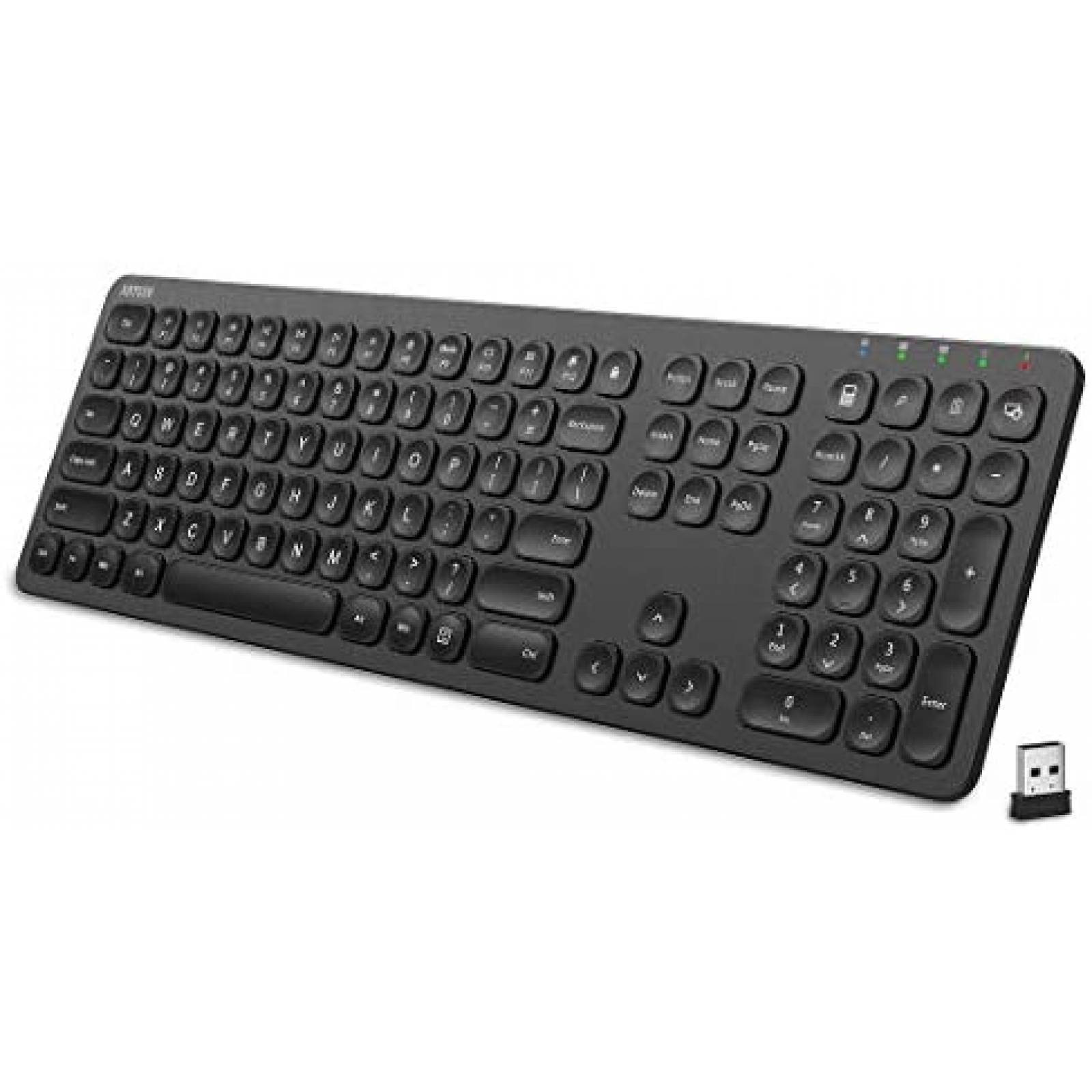 Teclado Arteck Inalambrico Recargable 2.4G para PC -Negro
