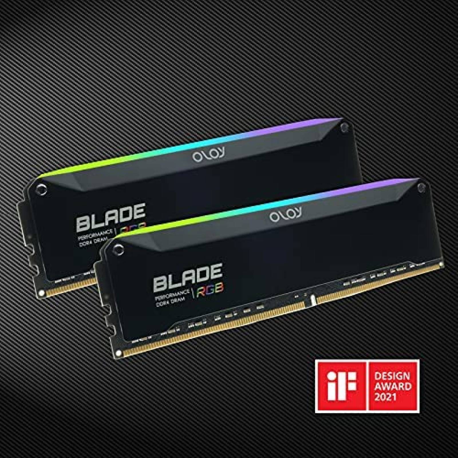 Memoria OLOy Blade Aura Sync DDR4 RAM 16GB (2x8GB) -Negro