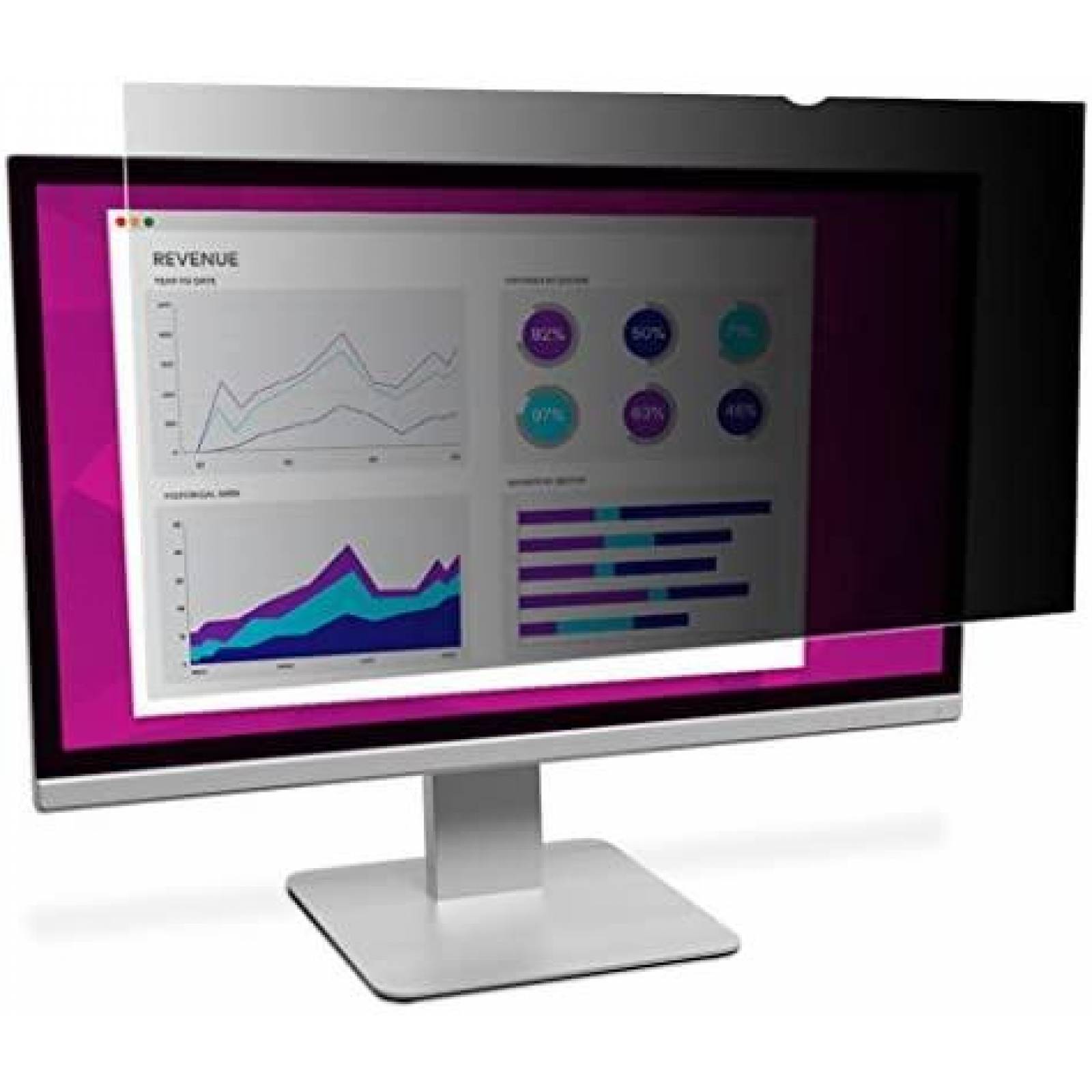Filtro de Monitor 3M Reductor de Luz Azul de 23.8" -Negro