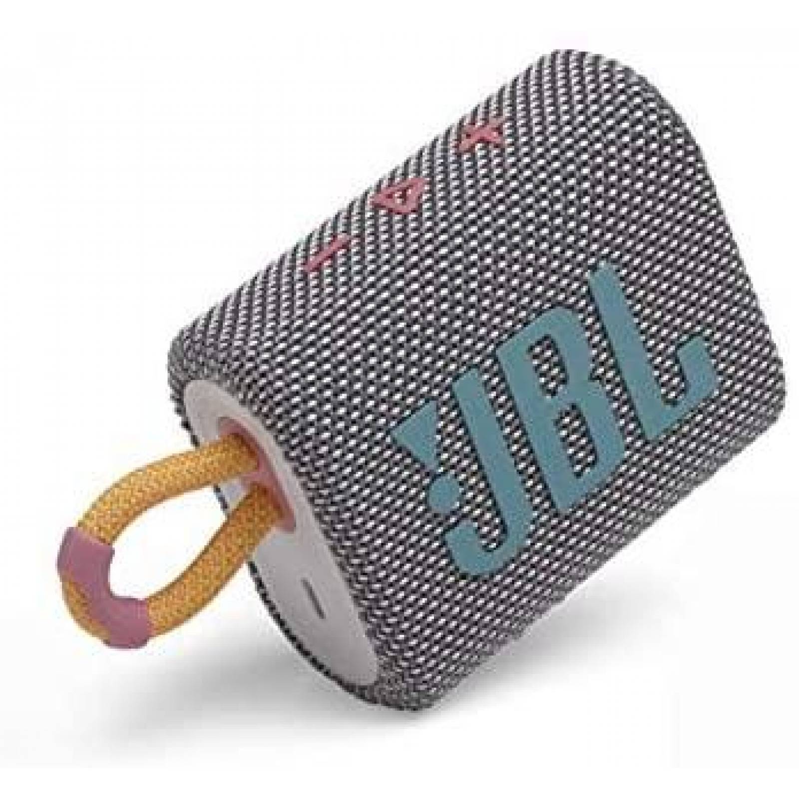 Bocina JBL Go 3 Bluetooth Portatil 5 Hrs y Resistente -Gris
