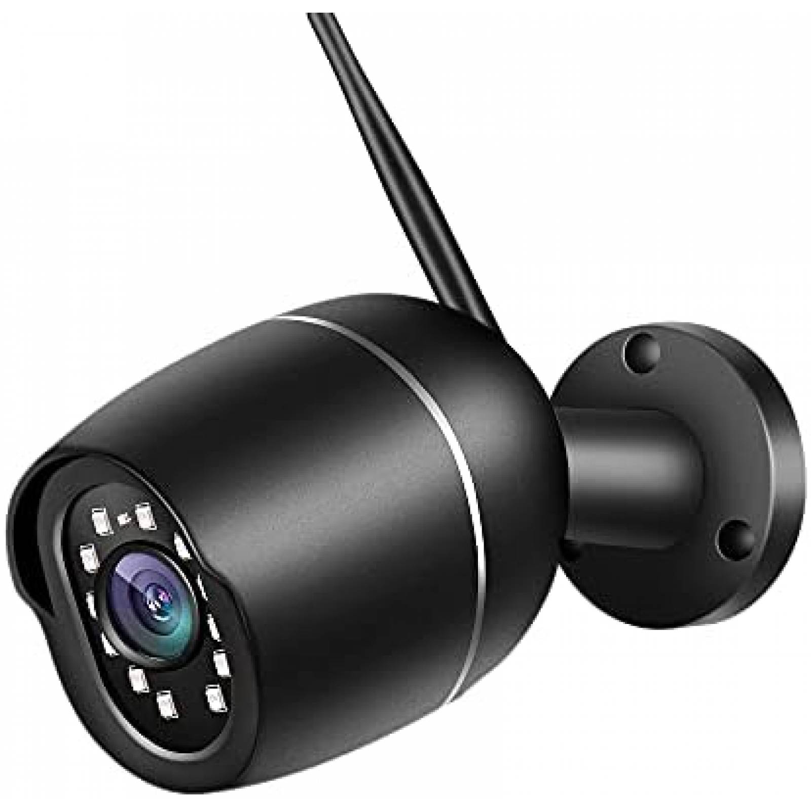 Camaras de seguridad GOAOFOEOI 1080P WiFi impermeable -Negro