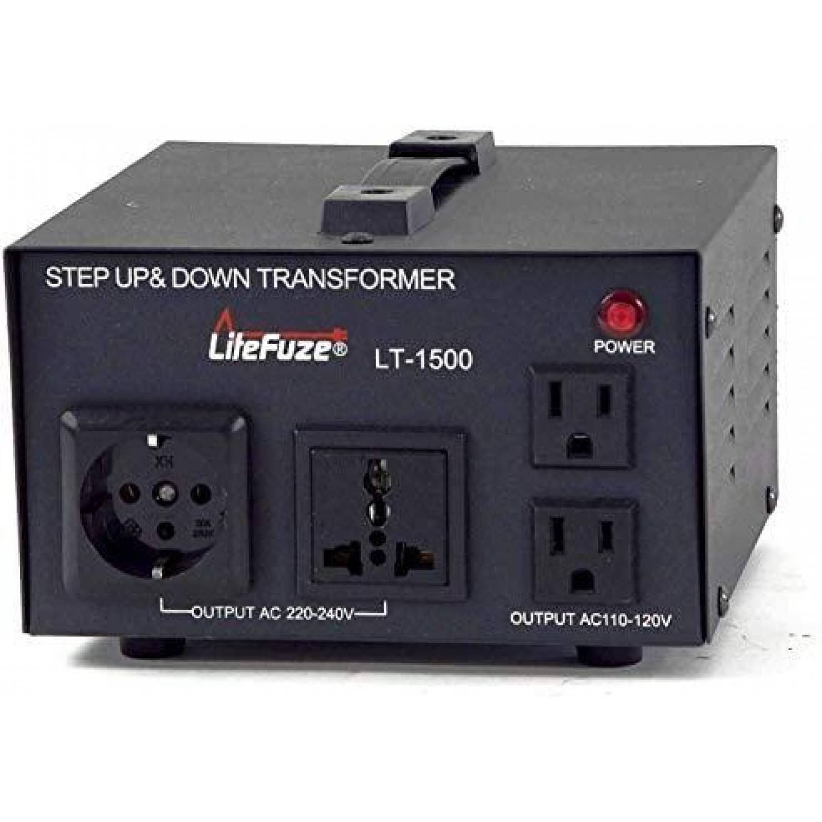 Convertidor de Energia LiteFuze 1500 Watt 110V/220V -Negro