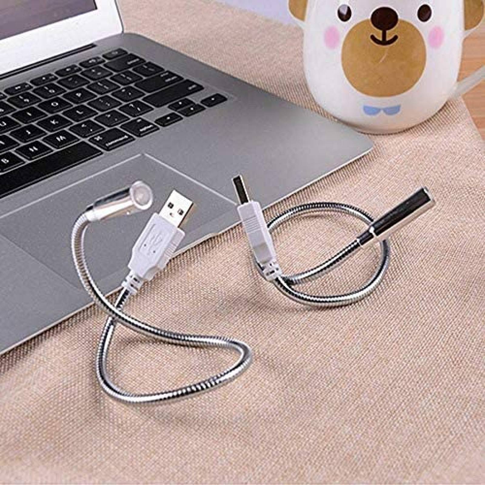 Lampara Cotchear USB Flexible LED Para Laptop -Plateado