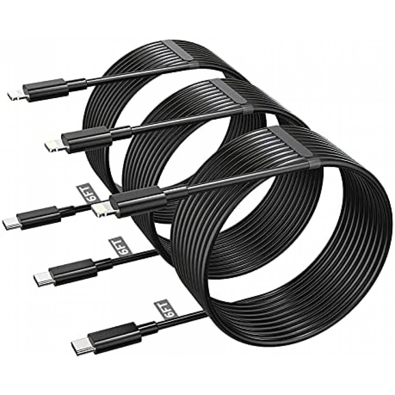 Cable Cargador hibiker 3 unidades Carga rapida -Negro