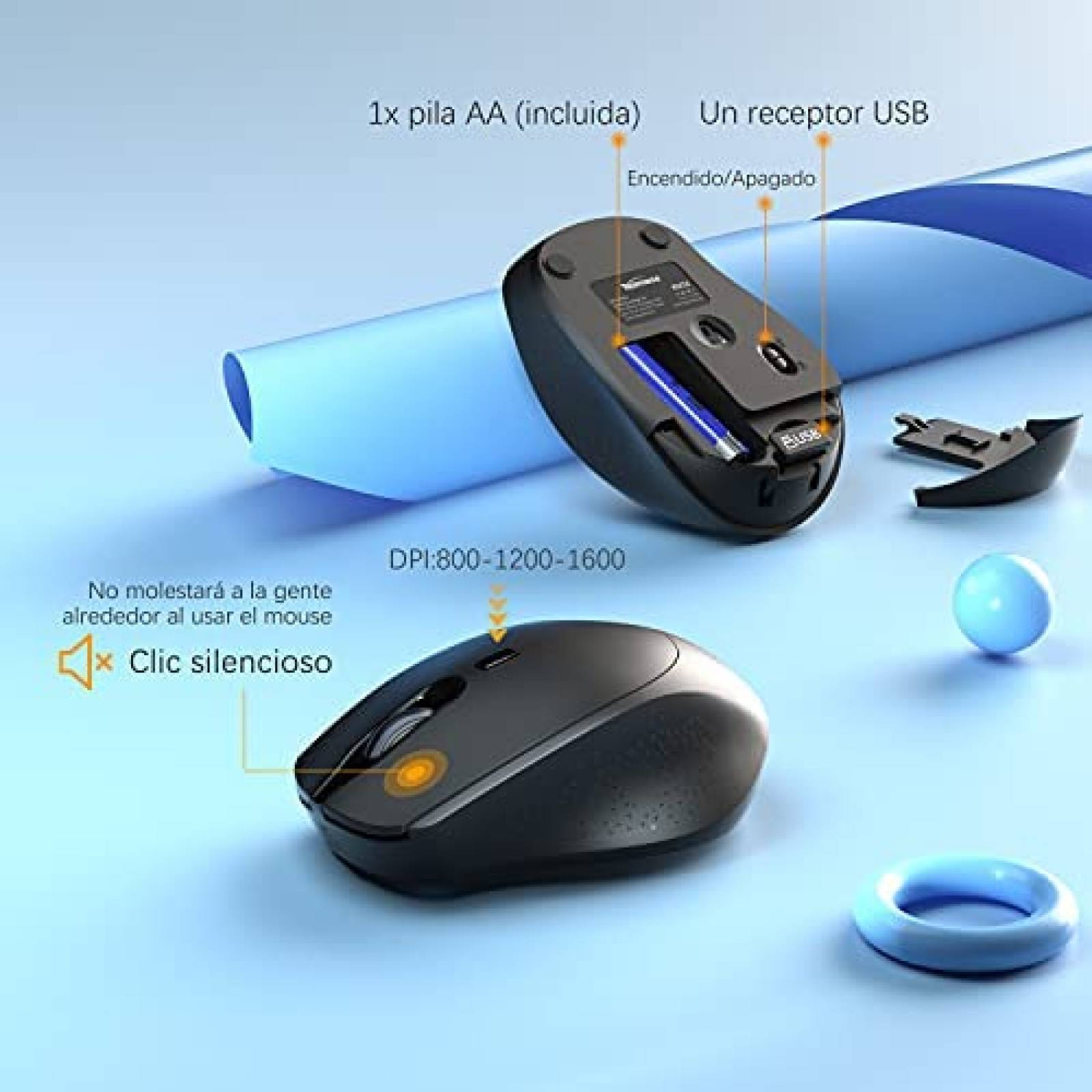 Set Teclado Inalambrico con Mouse TopMate c/Receptor USB