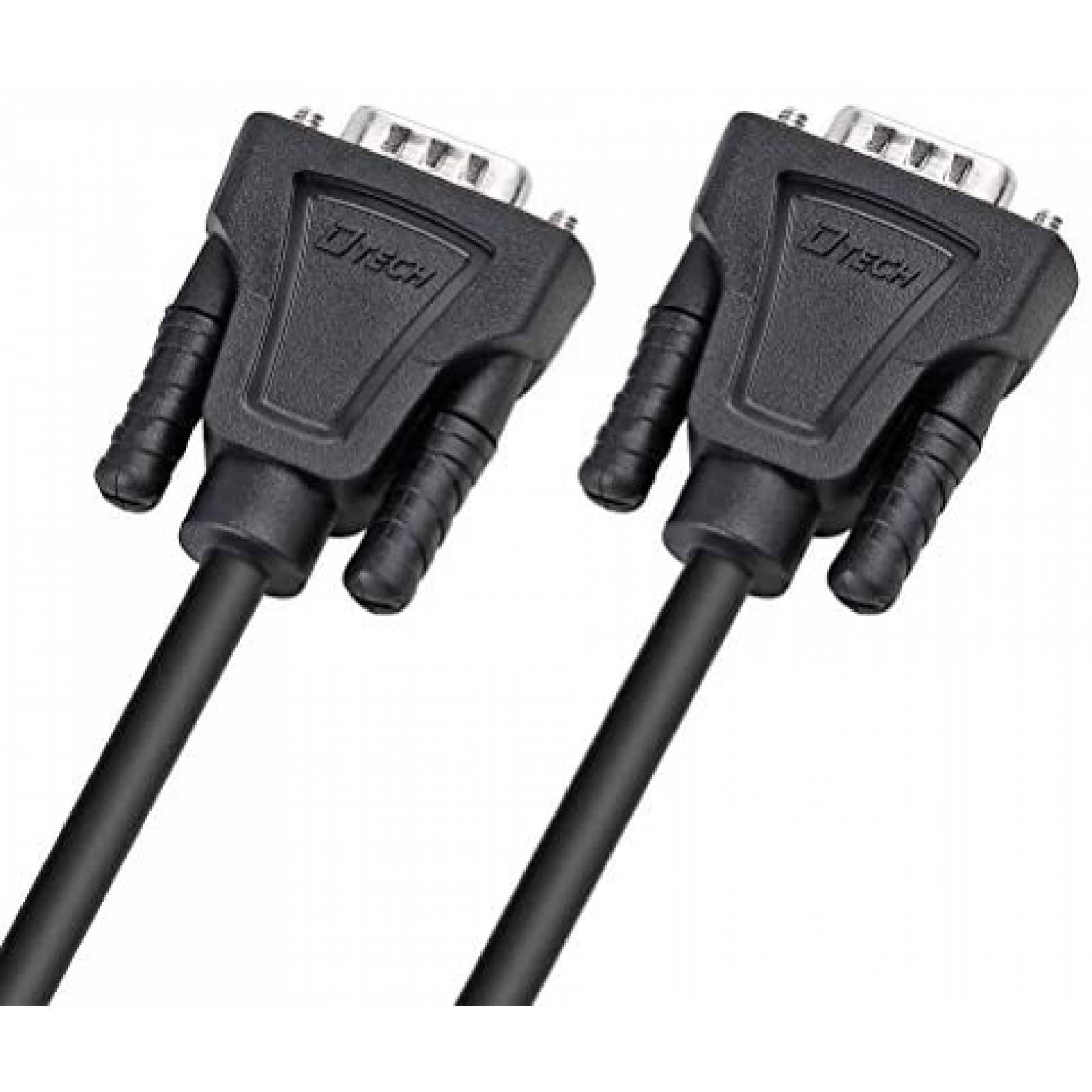 Cable para Modem Dtech DB9 RS232 de 15 pies -Negro