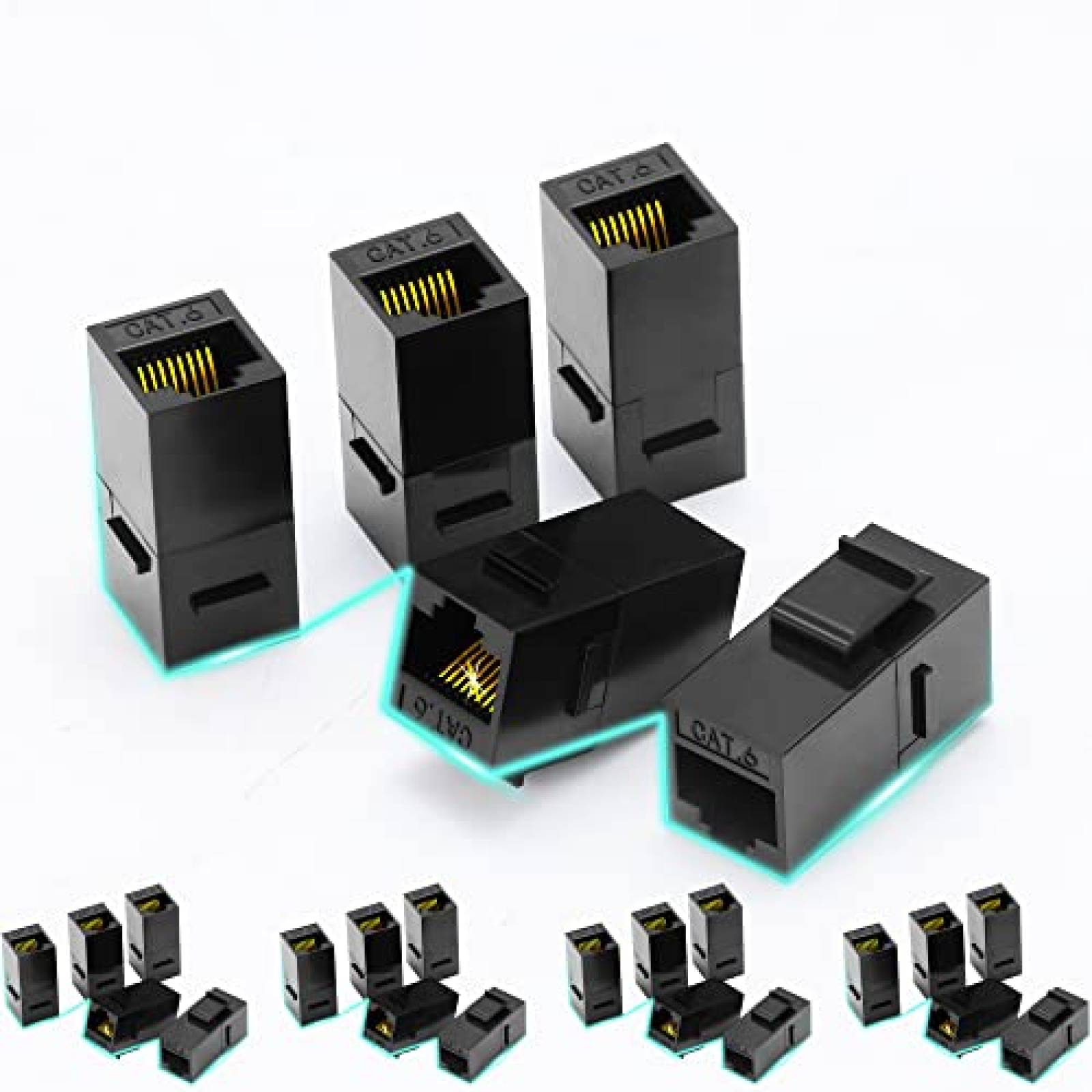 Pack adaptadores para ethernet Rapink RJ45 x5 -Blanco