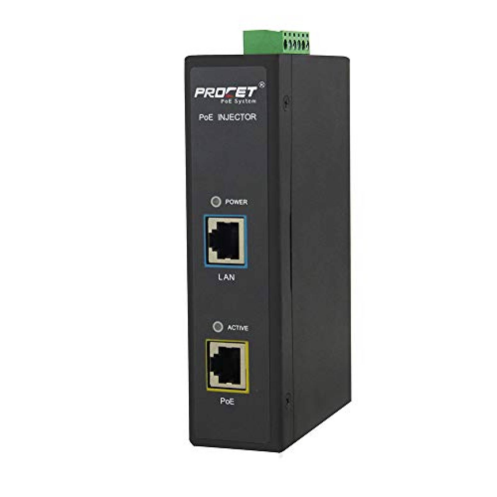 Adaptador Ethernet PROCET PoE System 12~55V DC 95W -Negro