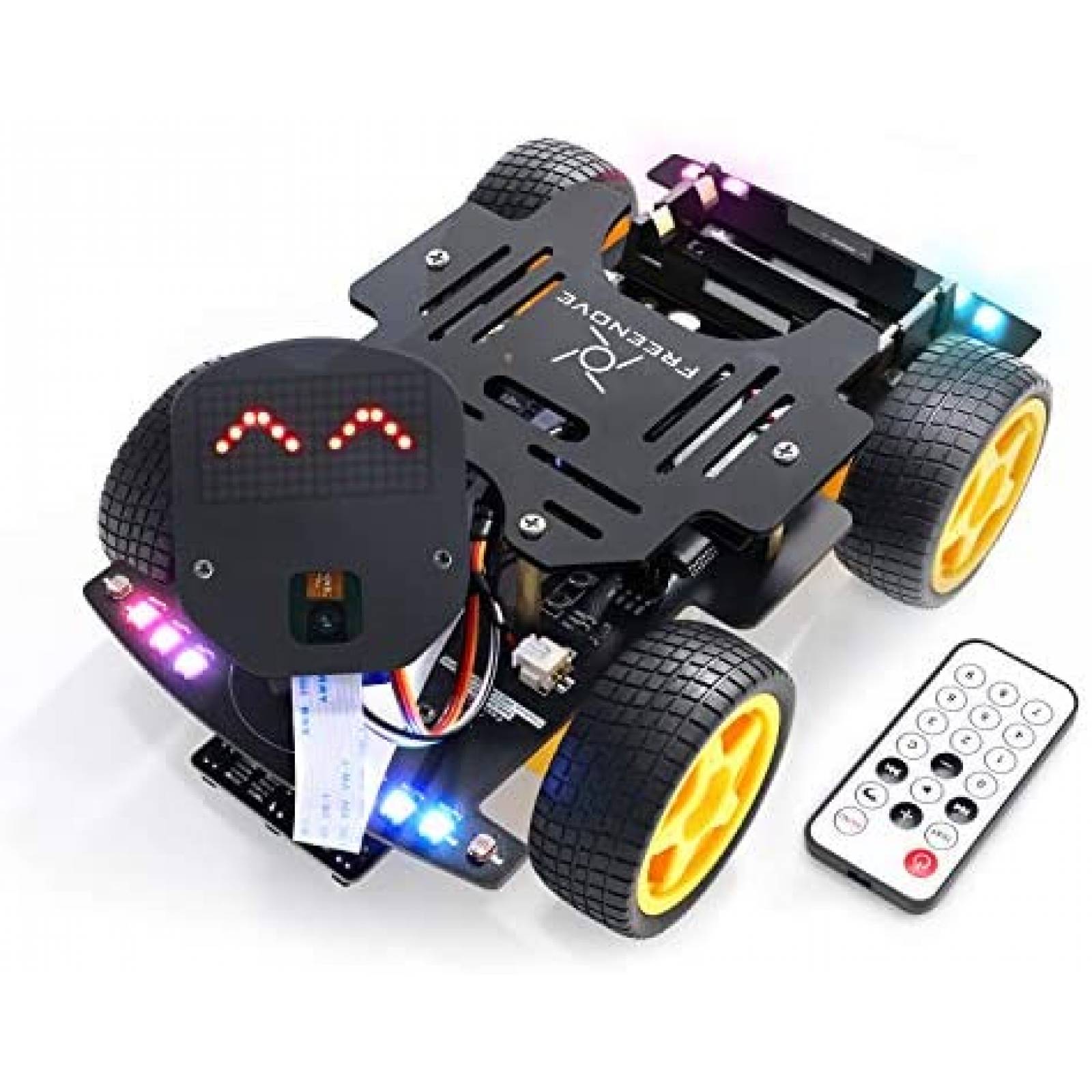 Robot Armable Freenove ESP32-WROVER c/Camara y Luces -Negro