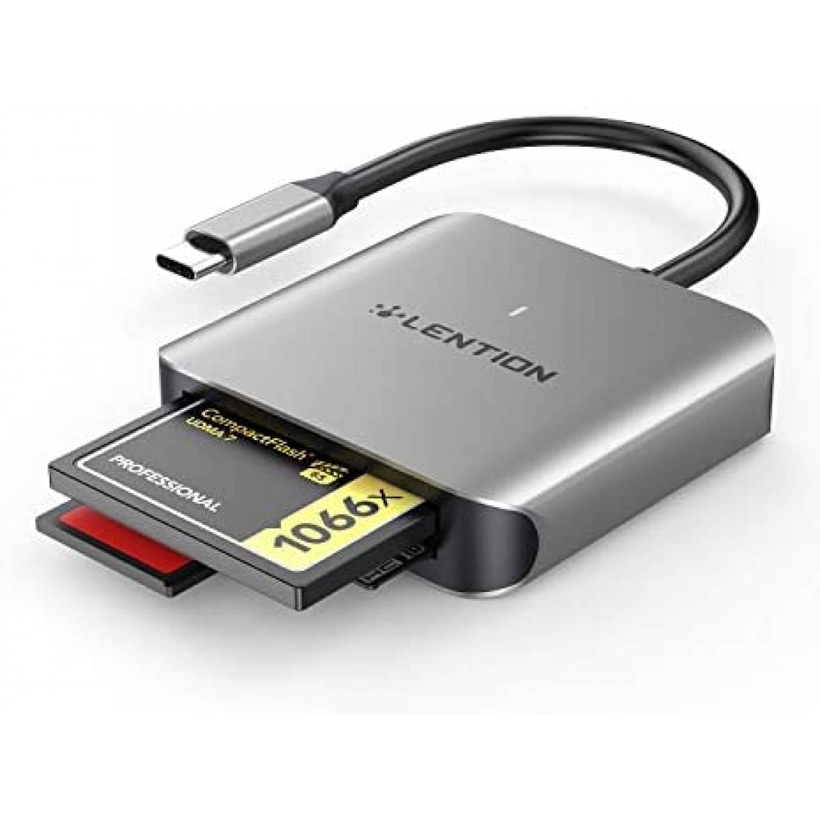 Adaptador Memoria LENTION Micro SD Compatible USB C -Gris