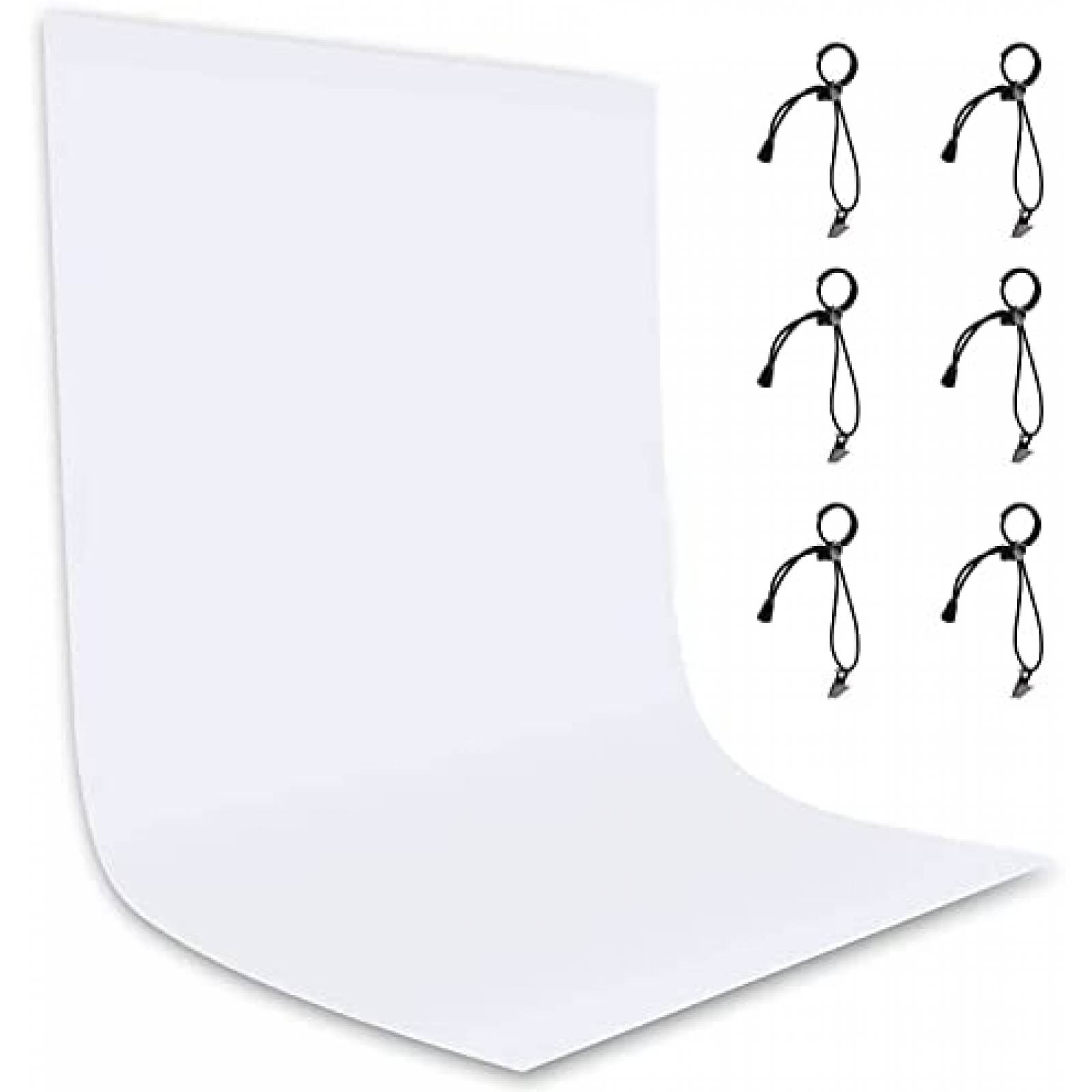 Fondo de fotografia HELAKU 8.5 x 10 pies 4 clips -Blanco