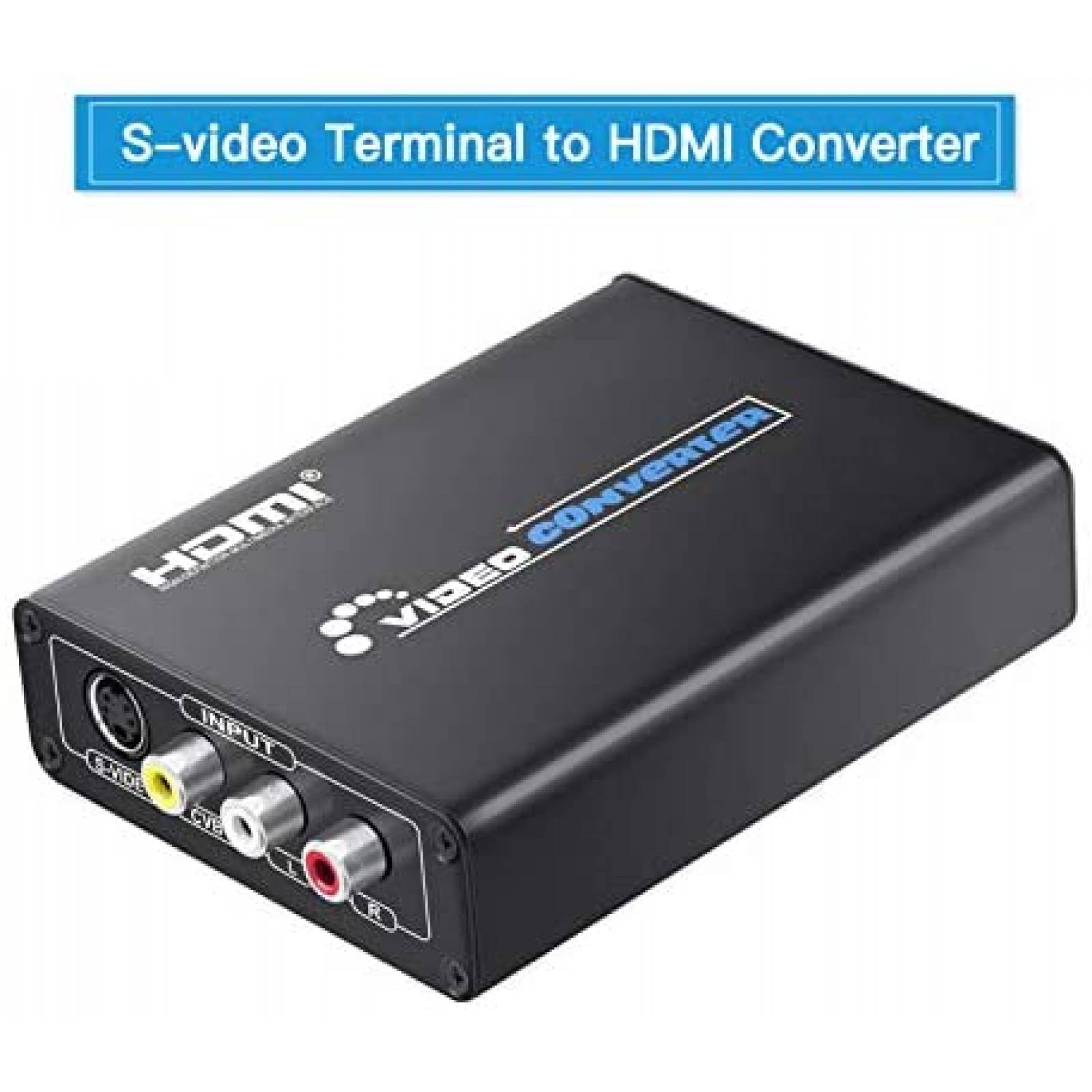 Conversor de Video SUNNATCH RCA a HDMI de 5 Puertos -Negro