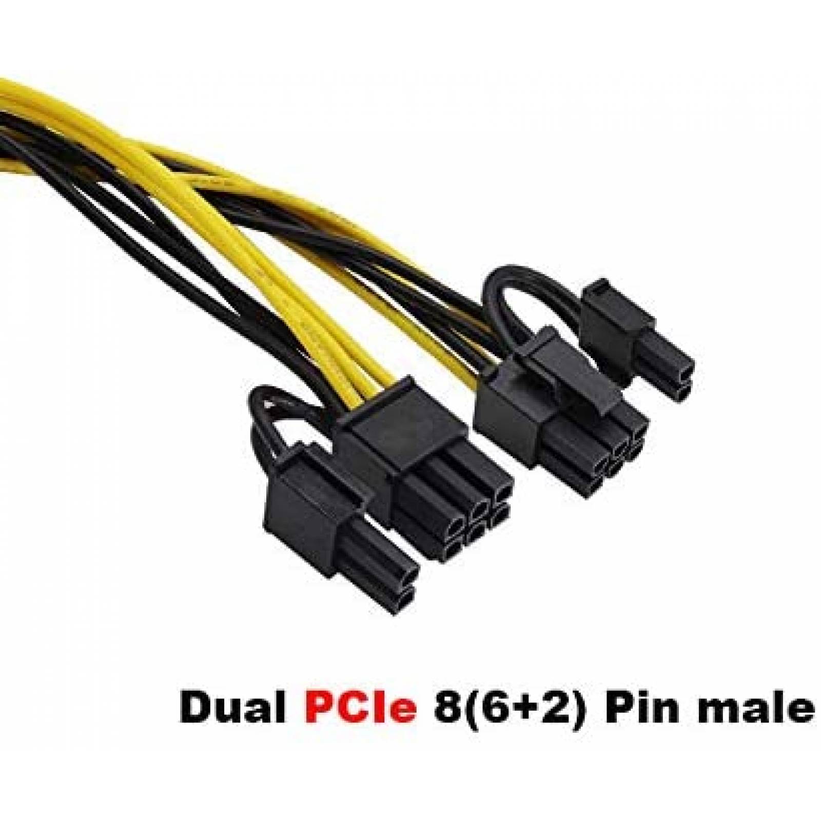 Cable PCIe Endless 8 pines 6 unidades divisor -Amarillo