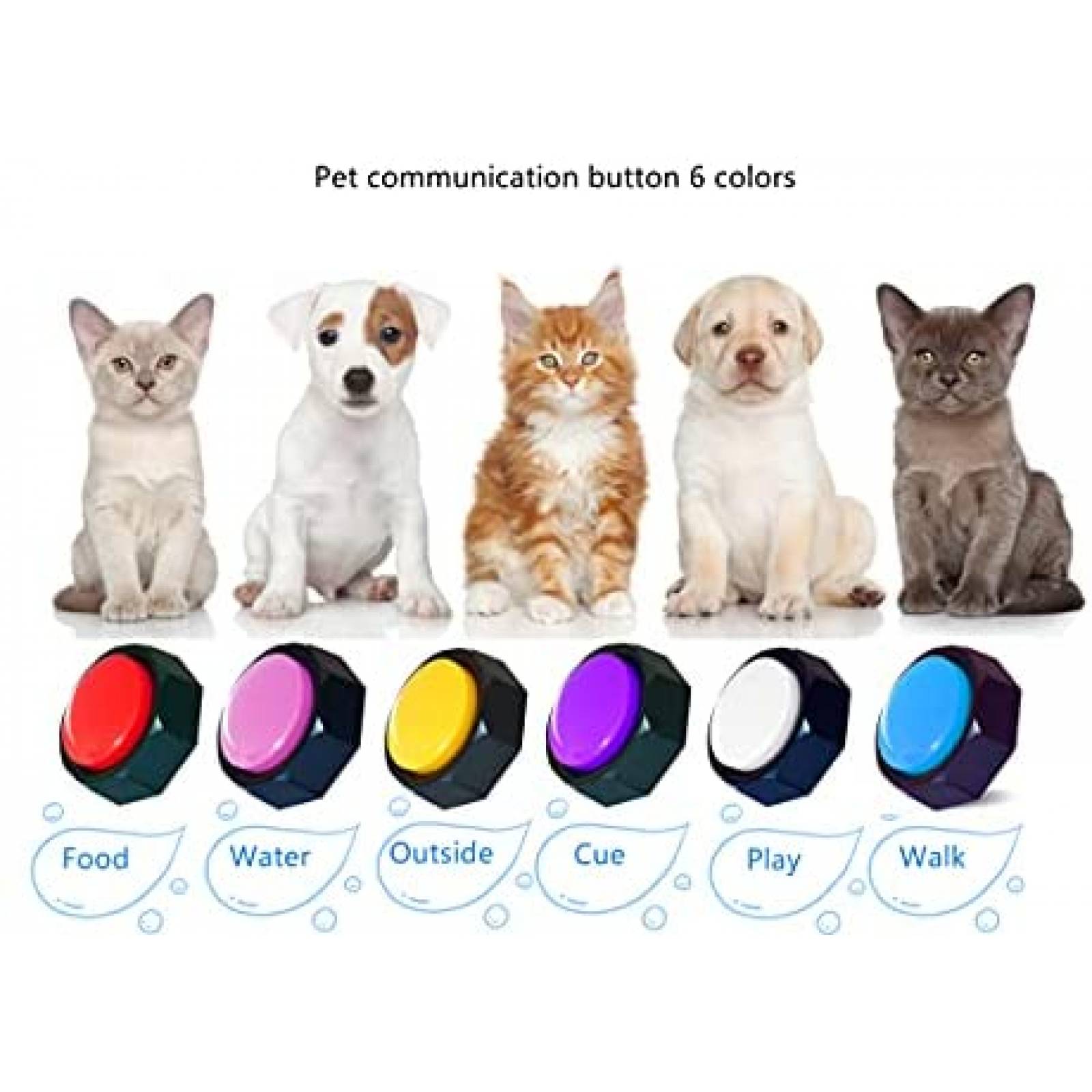 Boton entrenador perro BOSKEY Grabador Mensaje -Negro