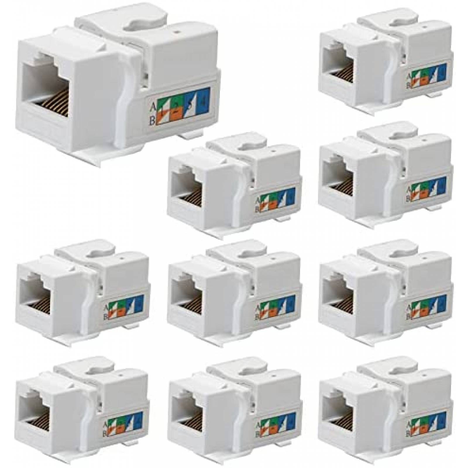 Conector Ethernet UKYEE RJ45 10 pzs para cable Cat5/Cat6