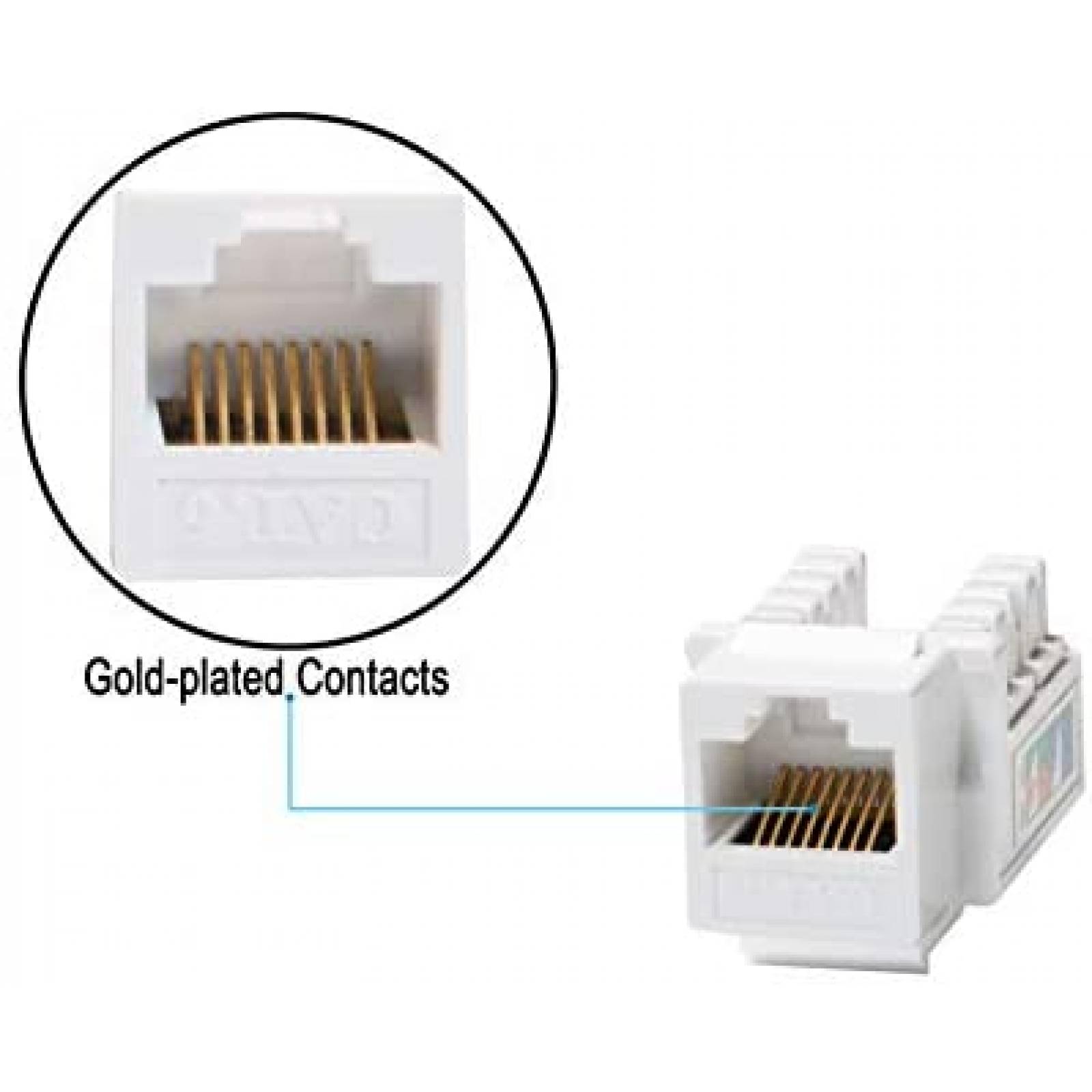 Conector Ethernet UKYEE RJ45 10 pzs para cable Cat5/Cat6