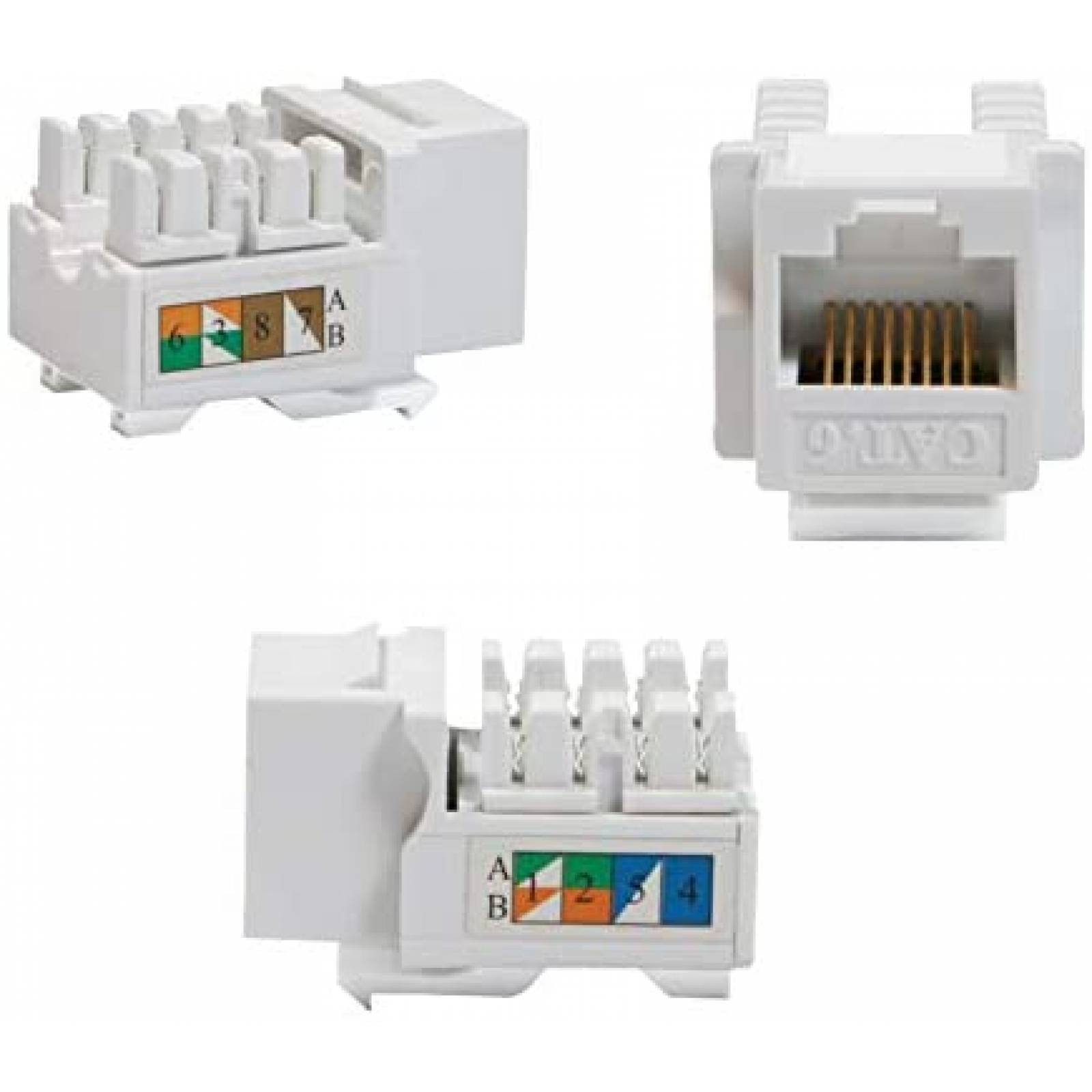 Conector Ethernet UKYEE RJ45 10 pzs para cable Cat5/Cat6