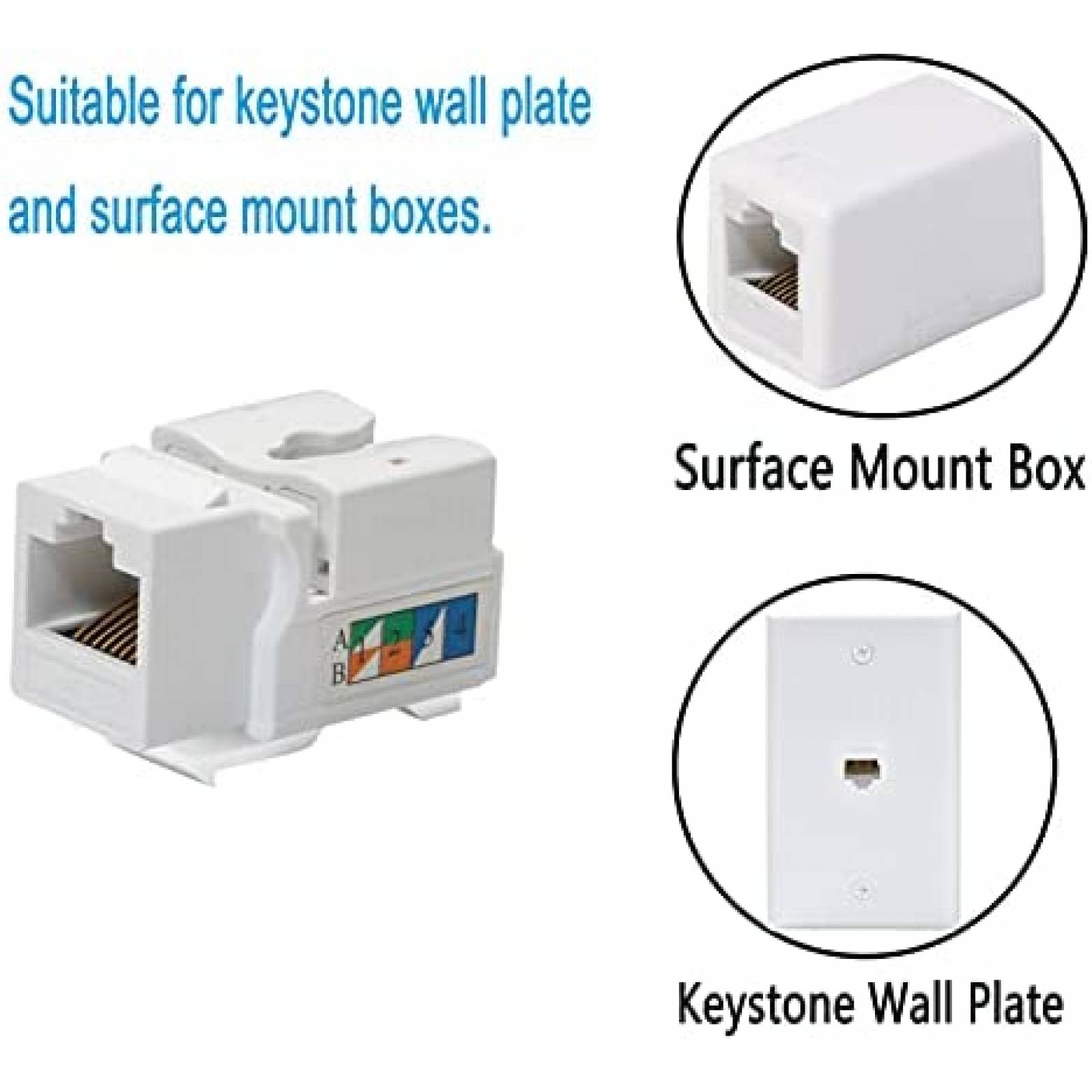 Conector Ethernet UKYEE RJ45 10 pzs para cable Cat5/Cat6