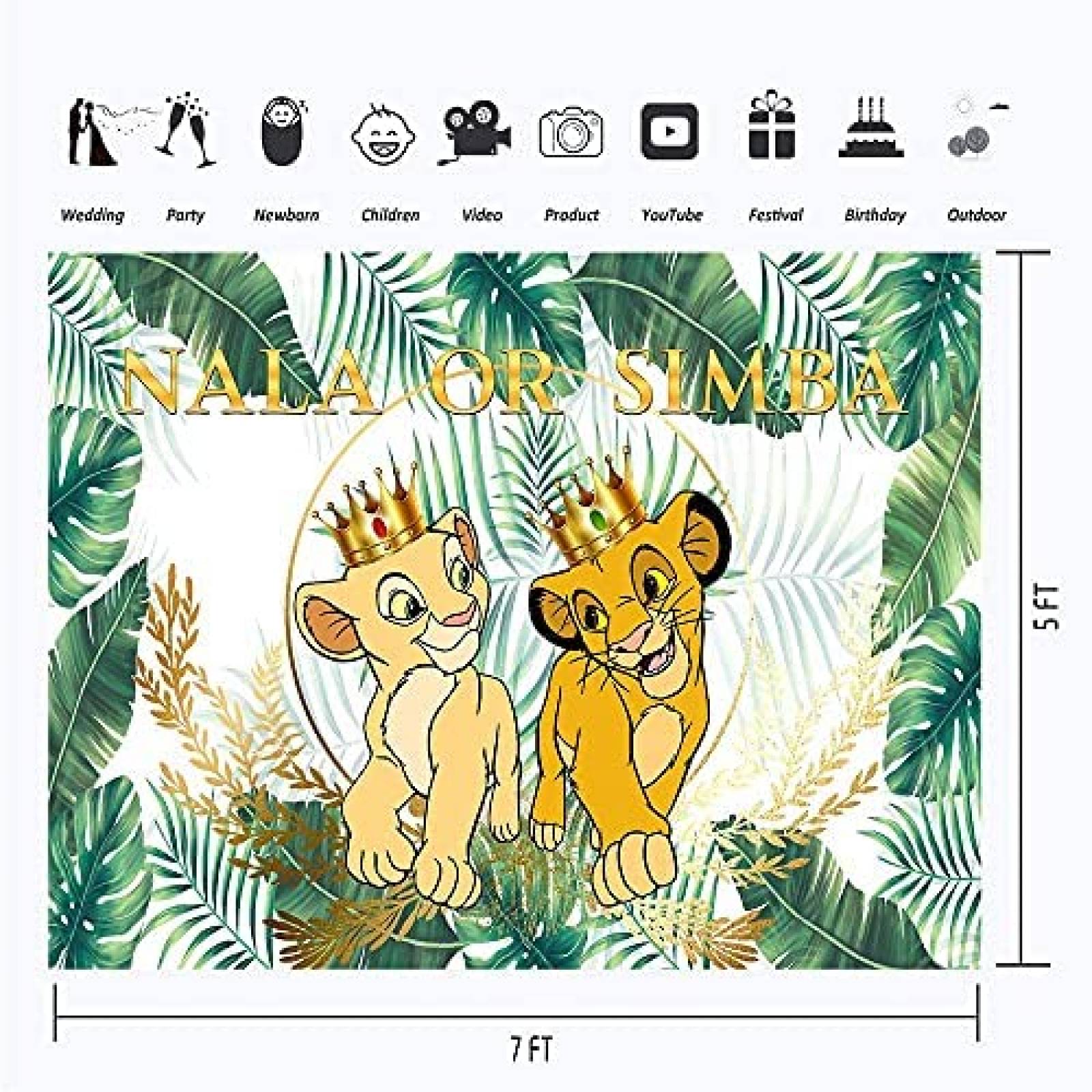 Telon de Fondo VV Backdrop El Rey Leon 7x5ft de Vinilo