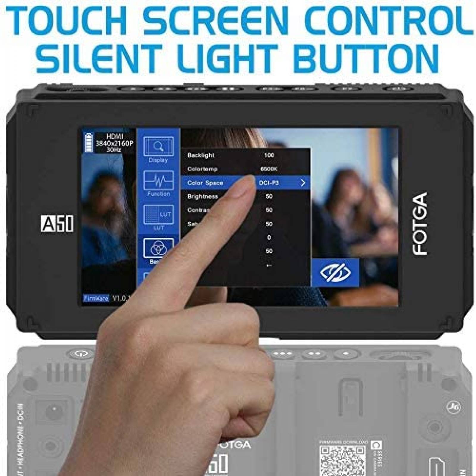 Monitor Fotga A50TLS 5'' Pantalla Tactil HDMI 4K -Negro