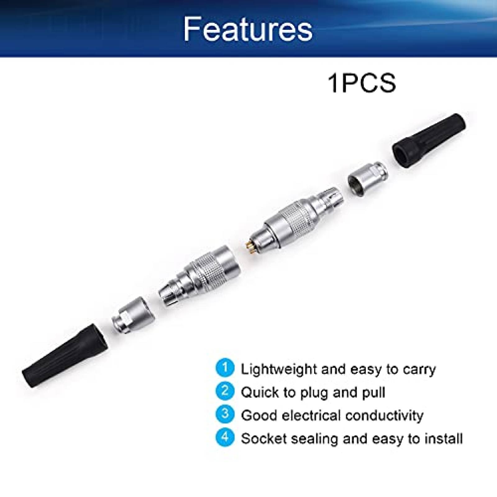 Conector de aviacion Heyiarbeit YC8-5 de 5 pines impermeable