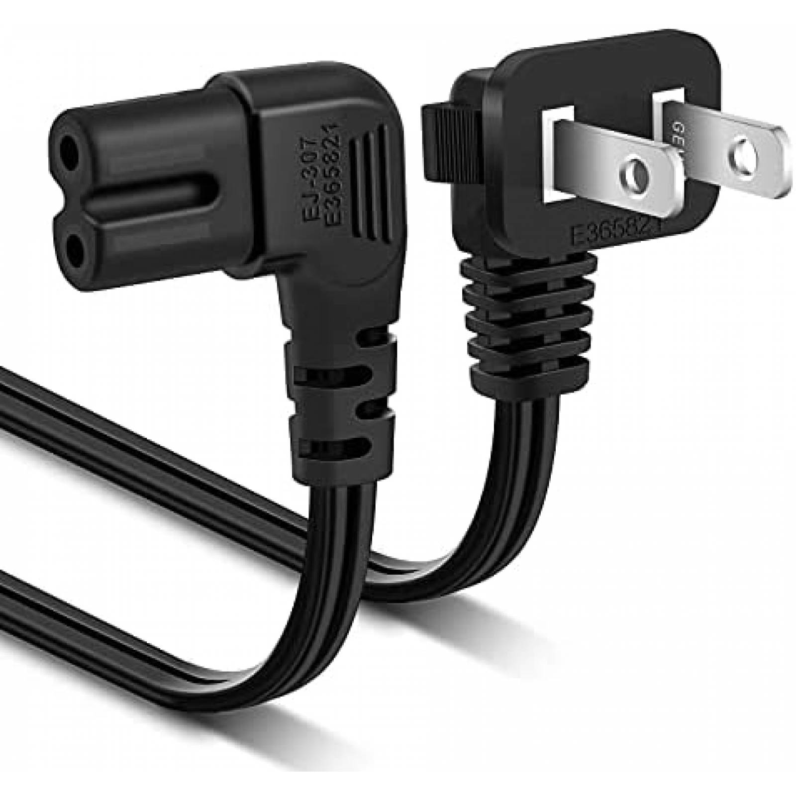 Cable Fuente de Poder Bicmice 12ft con angulo de 90 para TV