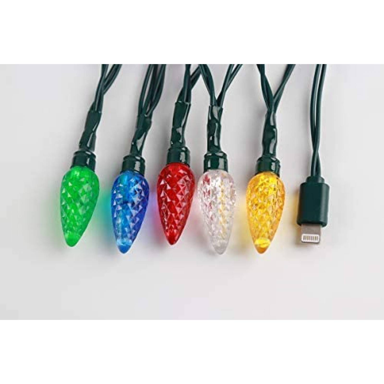 Cable de carga de luces navideas Cewuidy LED USB 50"