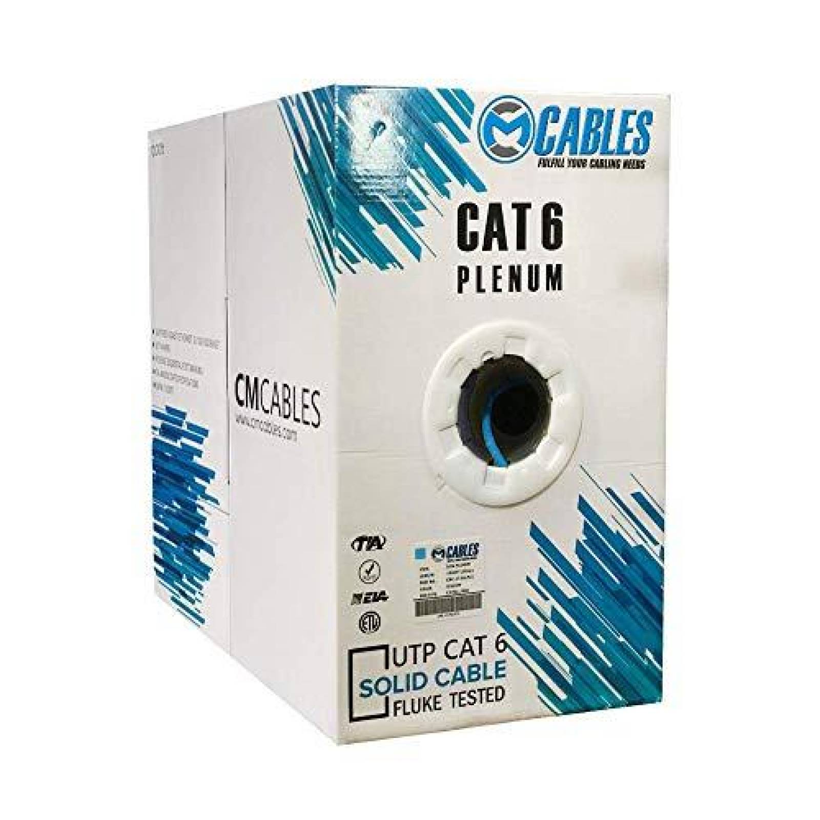 Cable Cat6 CM CABLES Ethernet a Granel de 984.3 ft CMP -Azul