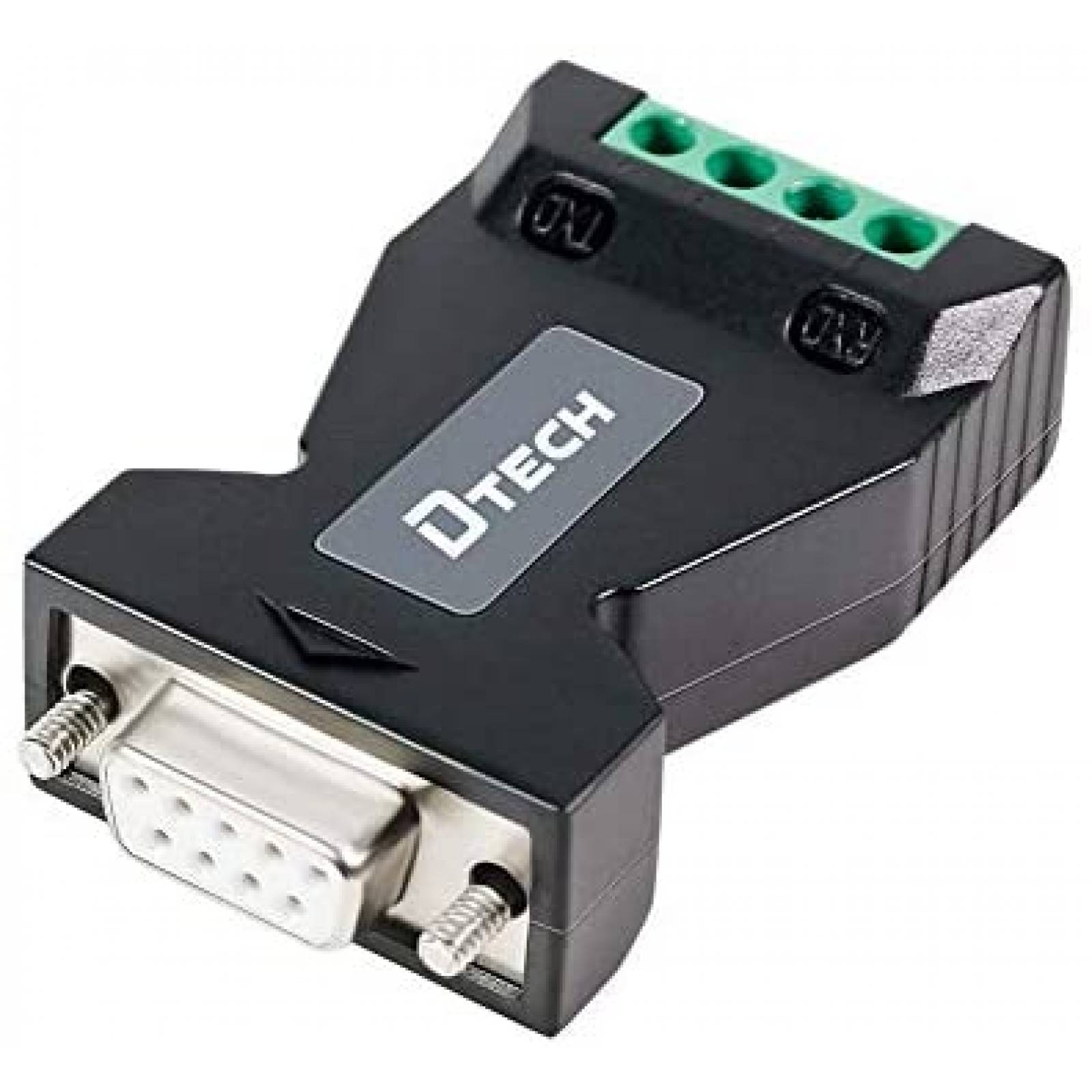 Adaptador DTech para Conector RS-232 a RS-485 -Negro