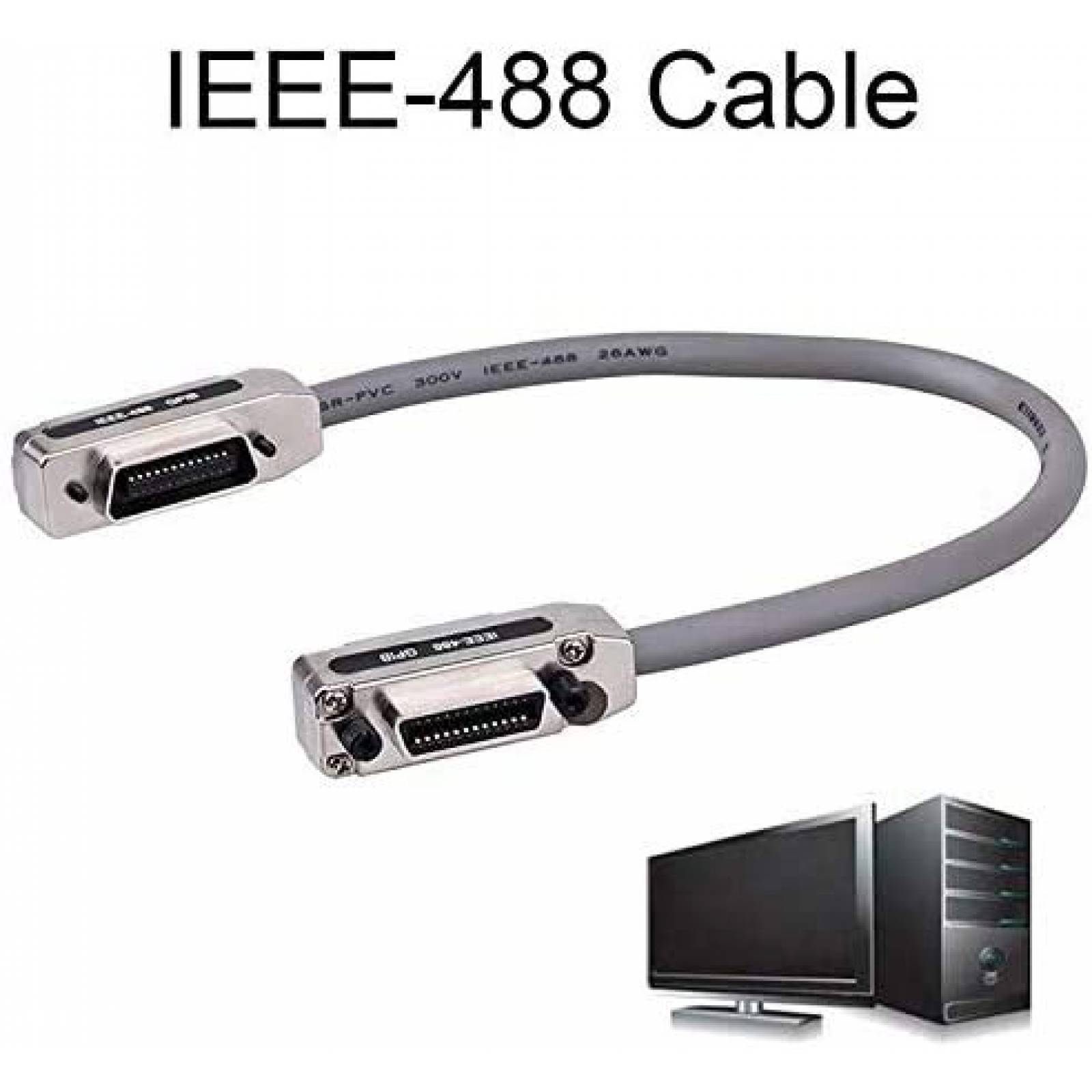 Cable de Audio GPIB Xximuim IEEE-488 de 1 Metro -Gris