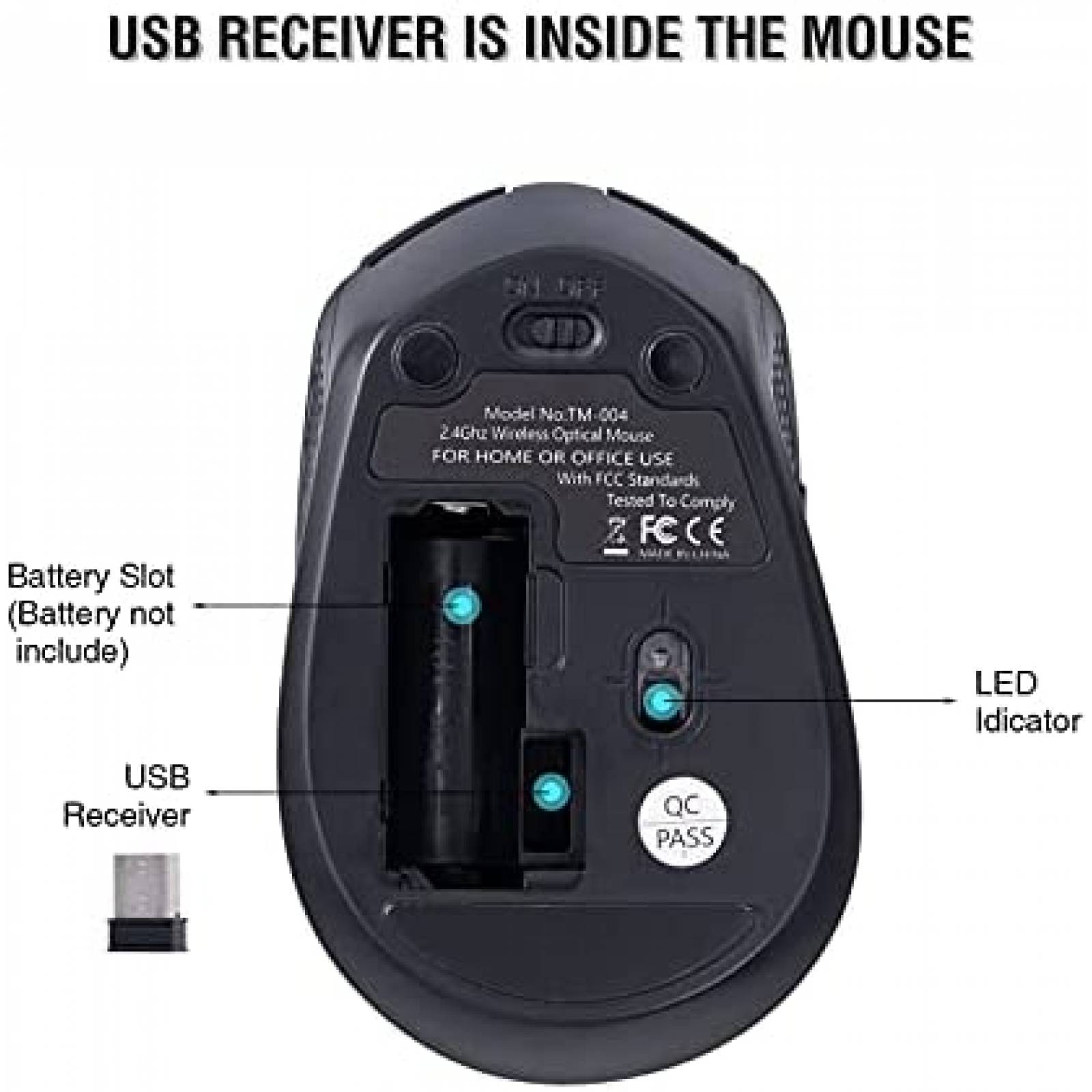Mouse RaceGT inalambrico para ordenador 2.4G silencioso